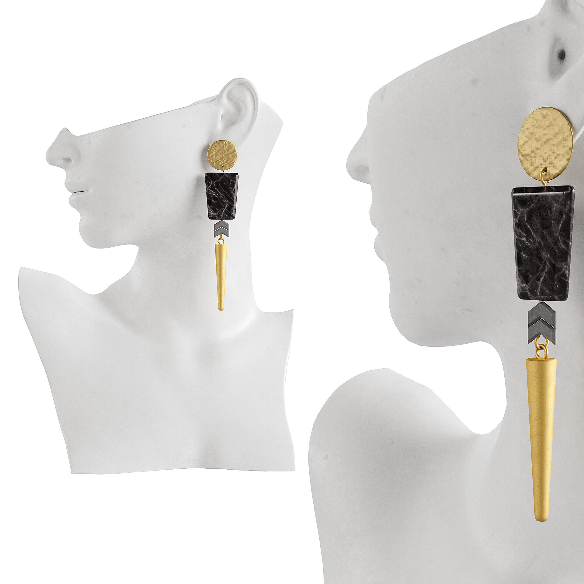 AMA GOL - Boutique Jewelry Mannequin Display Stand 001