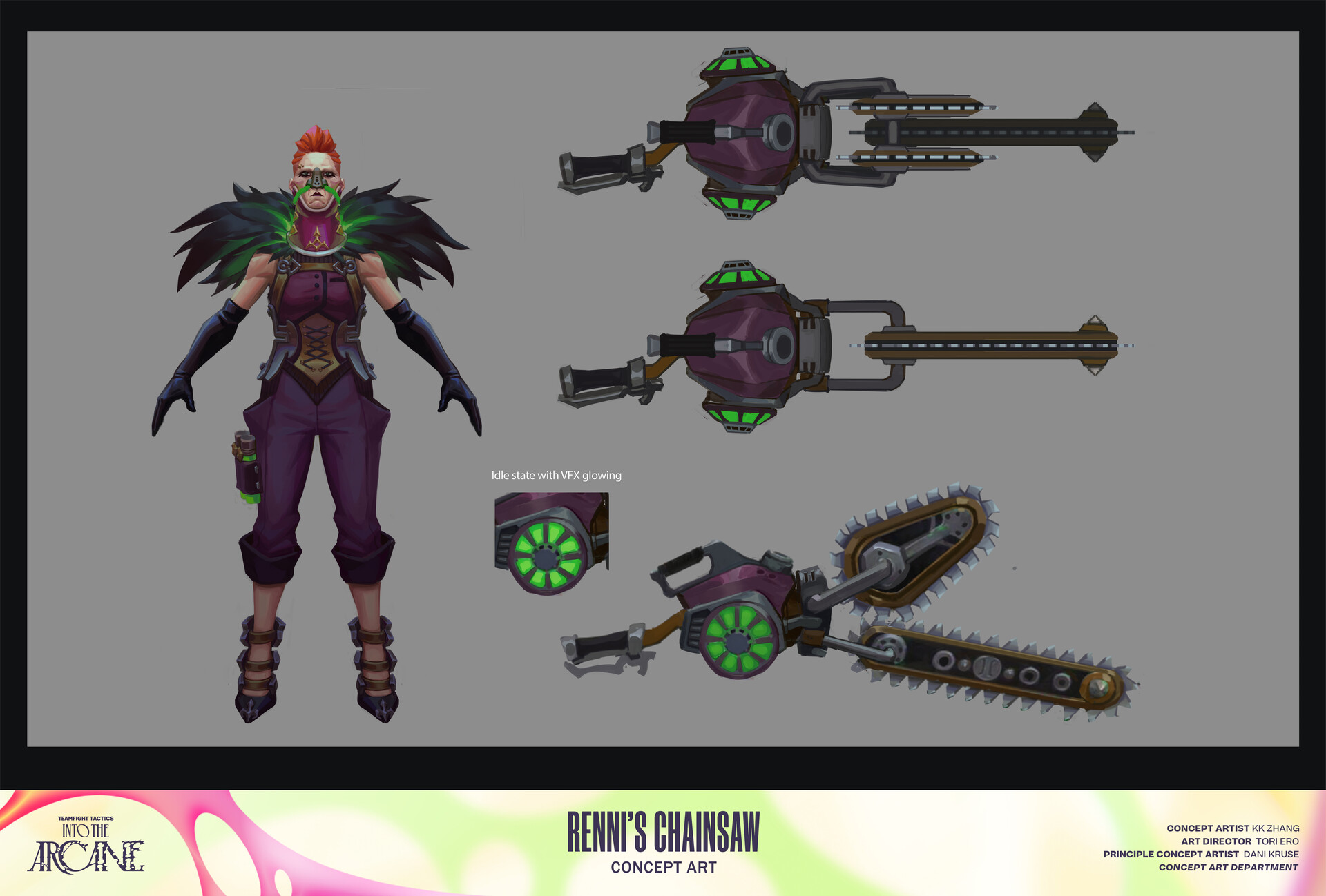 KK Zhang - TFT Set 13 Into The Arcane Champion Concept