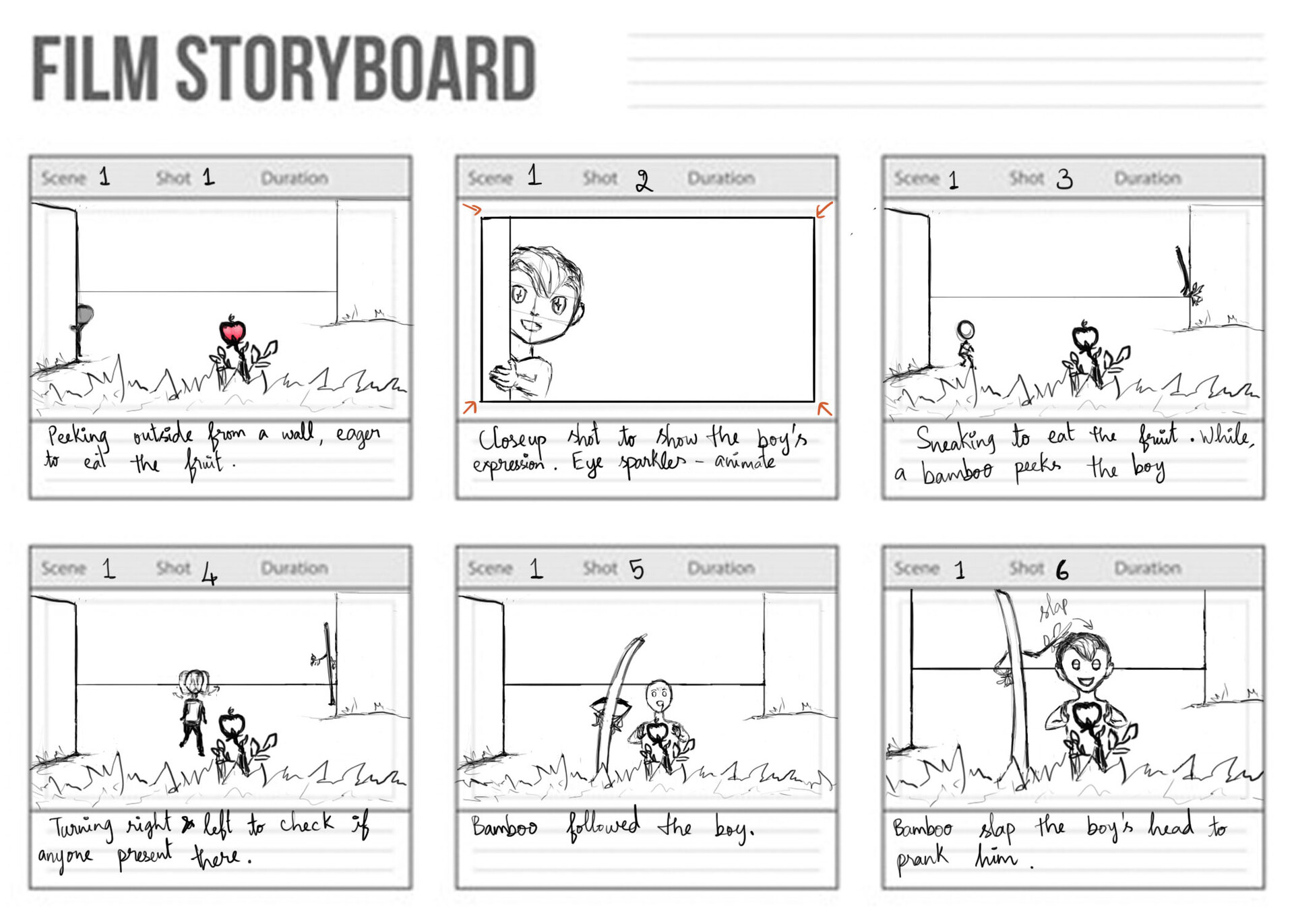 ArtStation - Storyboard - A fun play between two friends