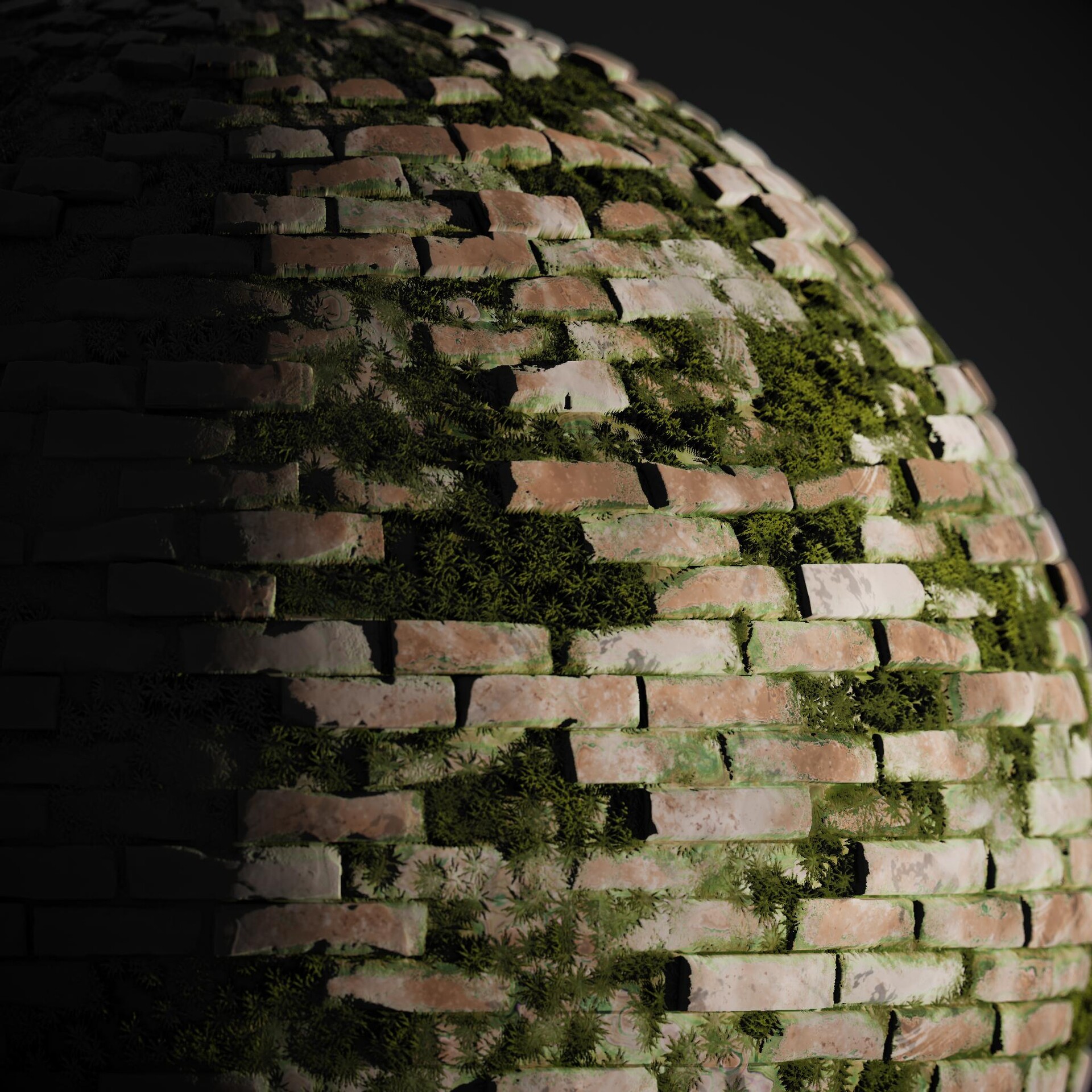 ArtStation - Brick/Tree Bark Creation Practice in Substance Designer