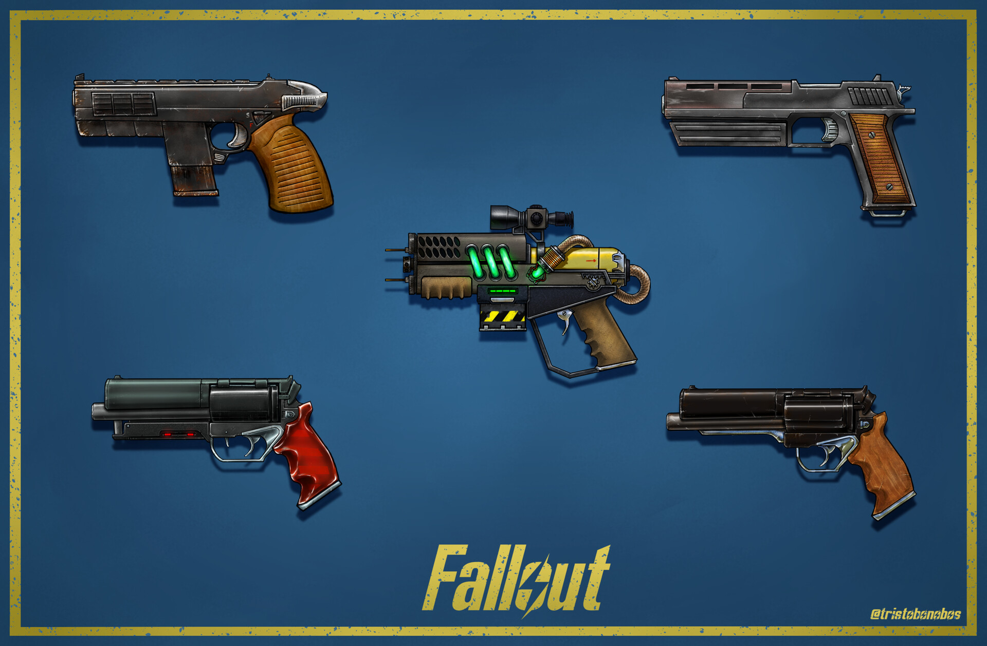 ArtStation - Fallout Handguns Redesign