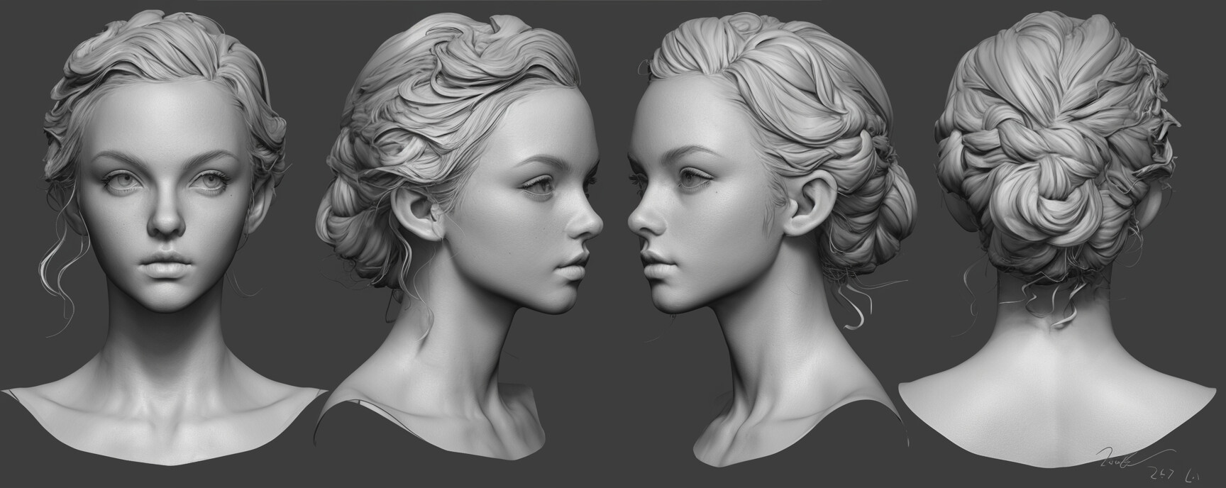 3D Head Sculpt References in 4K - Tika Art - +300 Female Head Sculpt ...