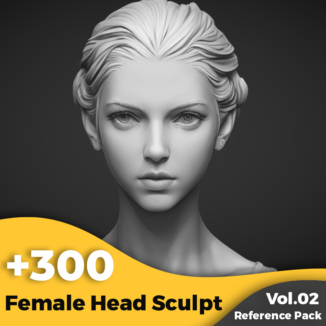 3D Head Sculpt References in 4K - Tika Art - +300 Female Head Sculpt ...