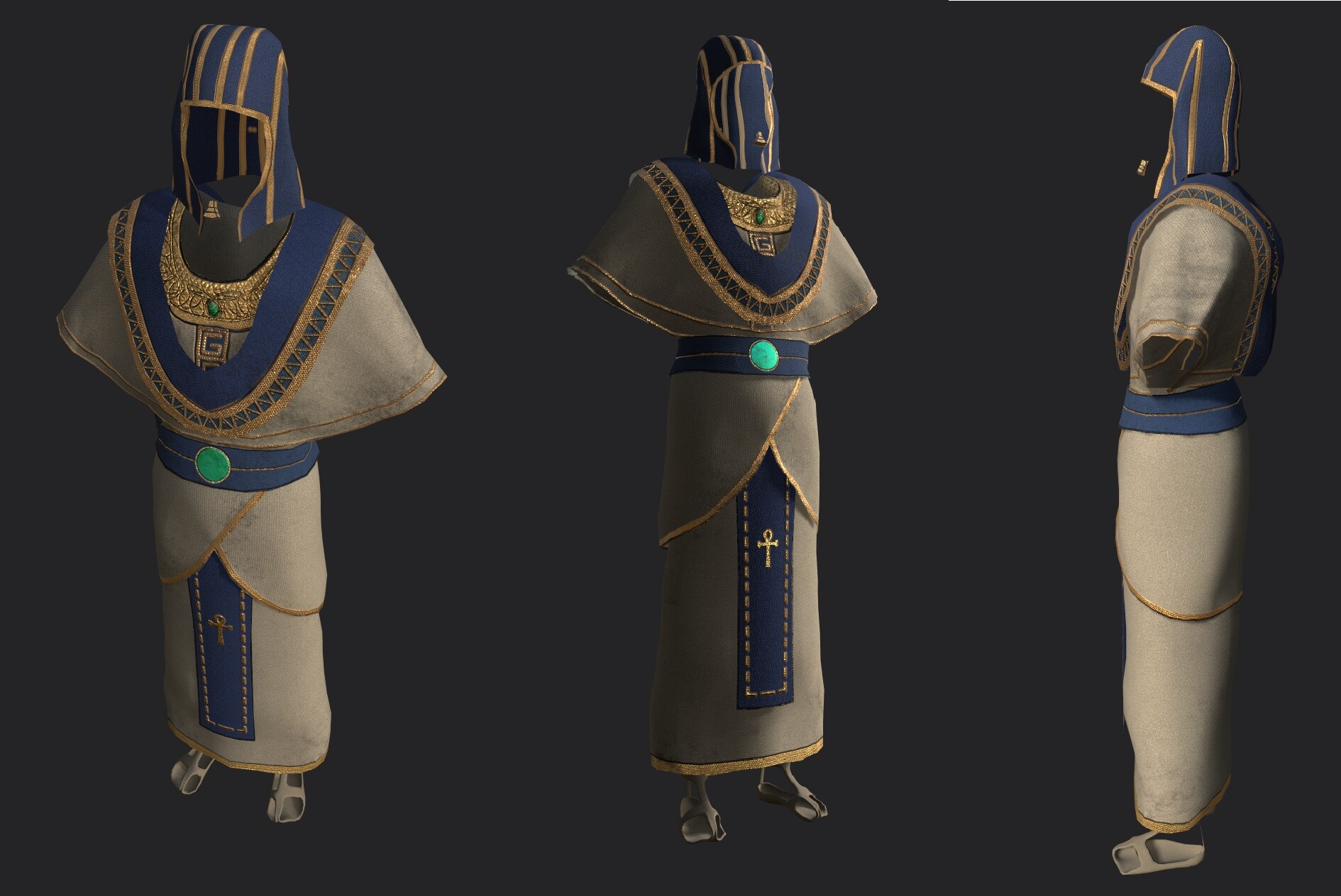 ArtStation - 3D Model of Egyptian Ceremonial Garment