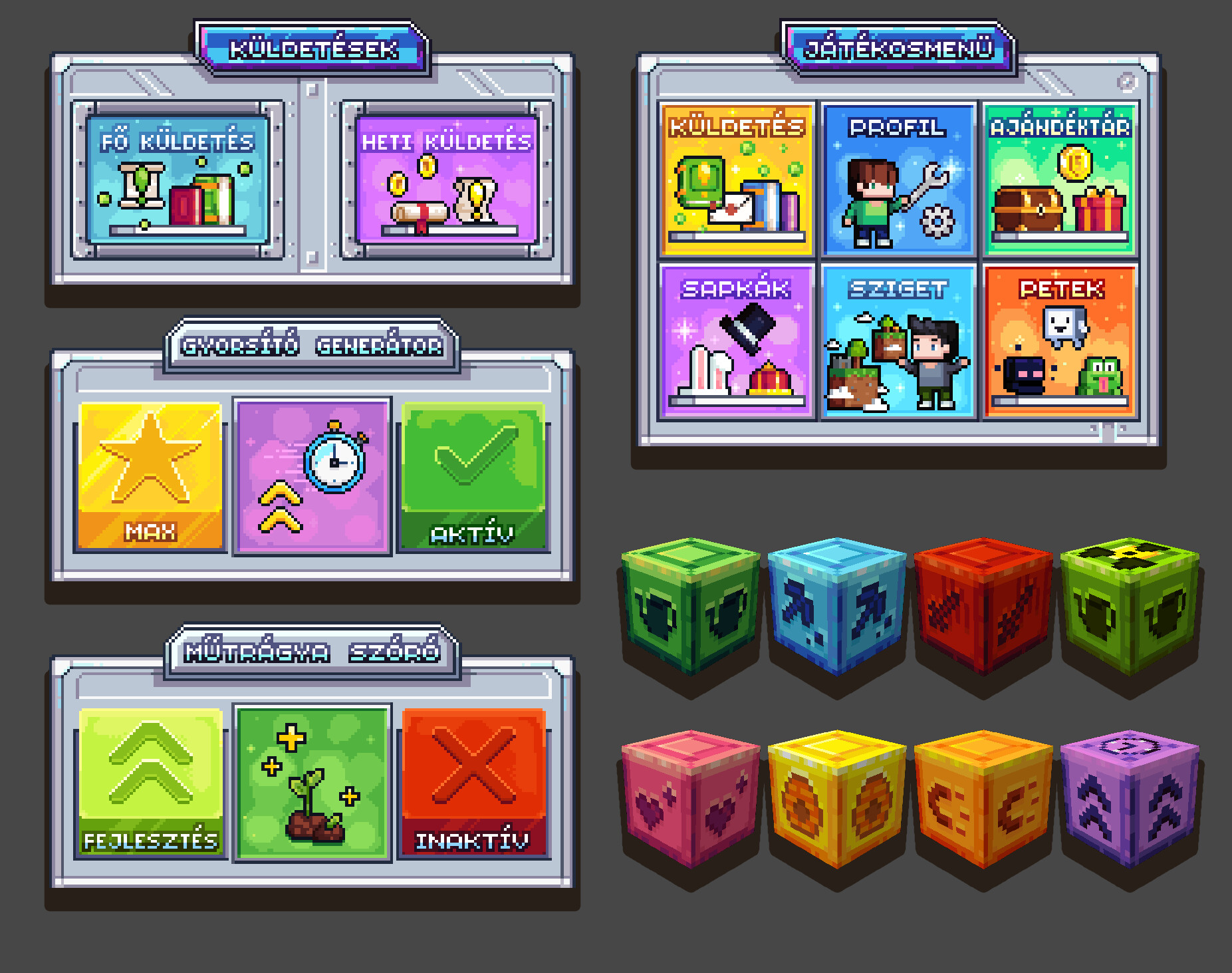 ArtStation - Minecraft - UI - Icons - Sprites