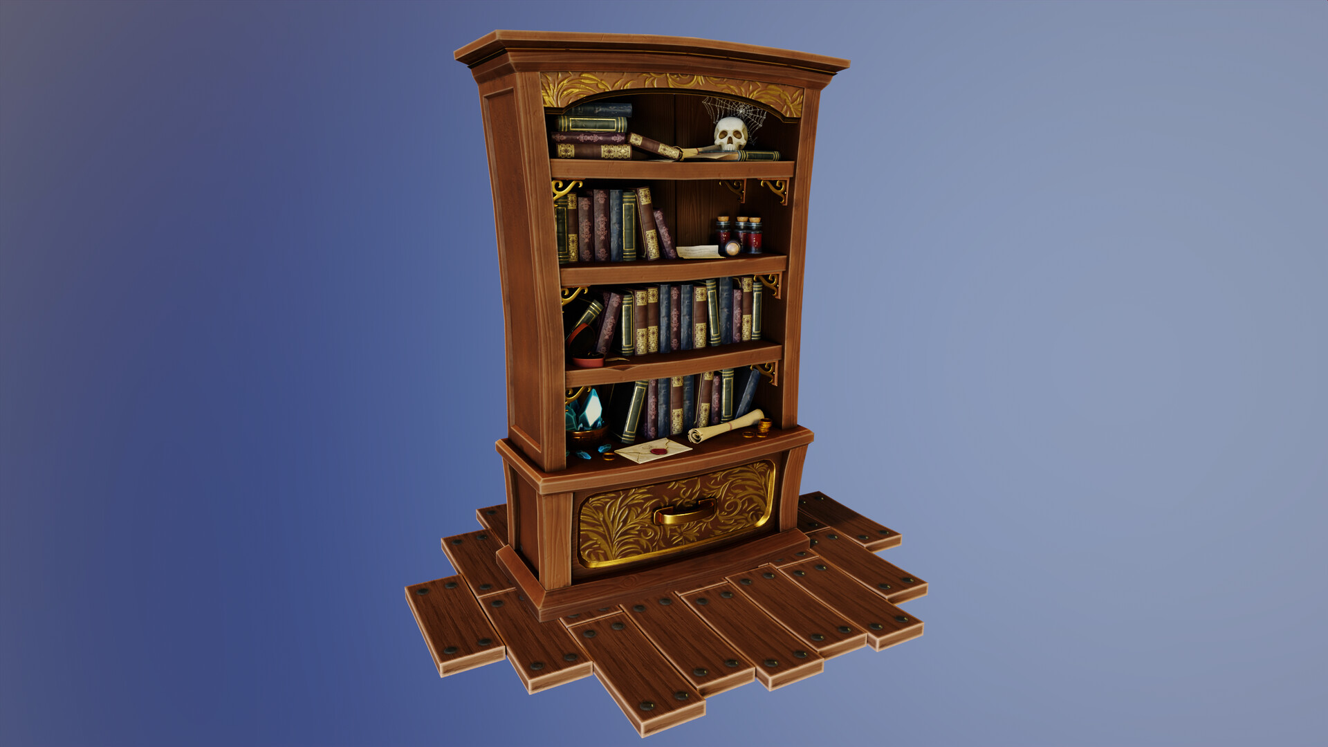 ArtStation - Book Shelf (Stylized)