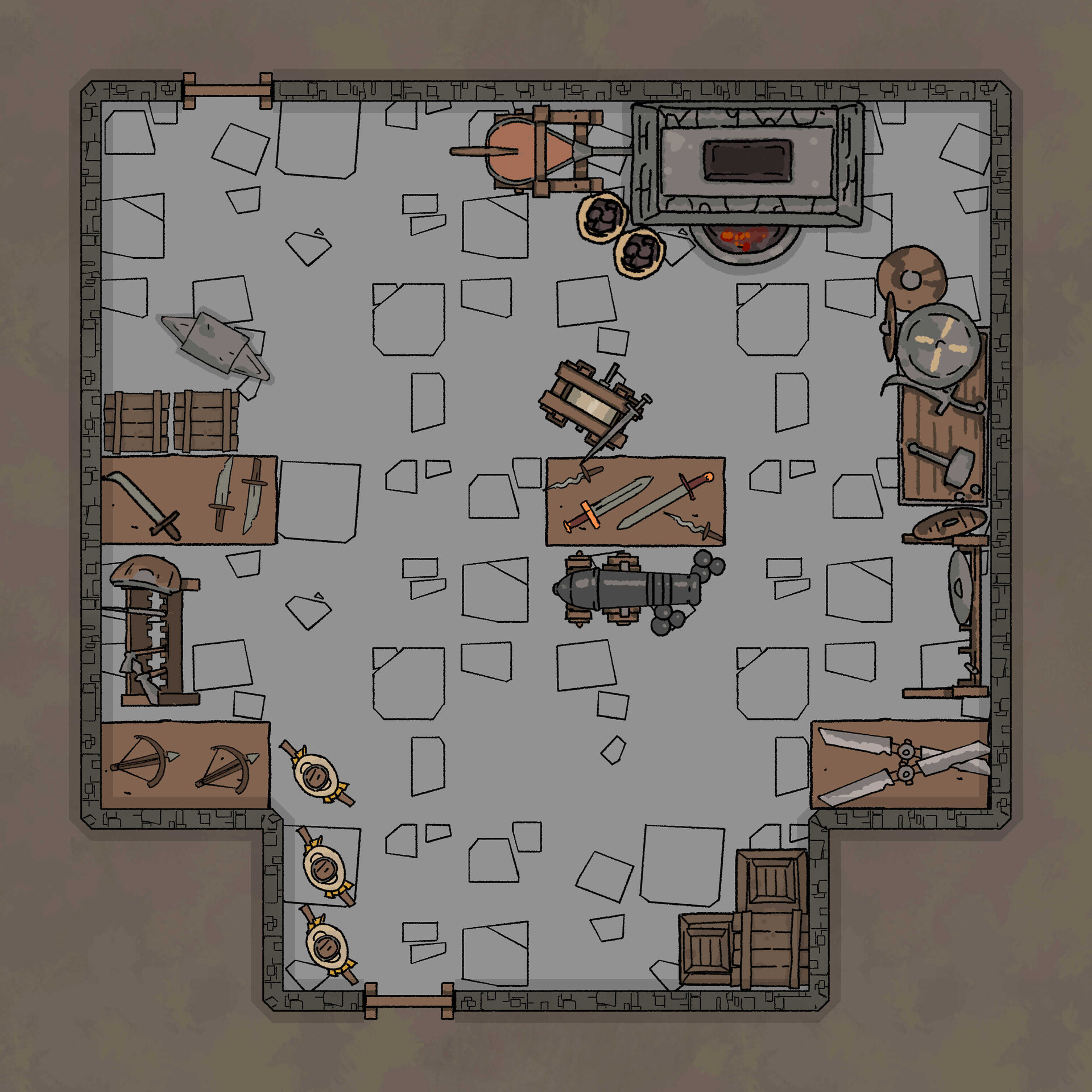 ArtStation - Steam and Steal Blacksmith BattleMap