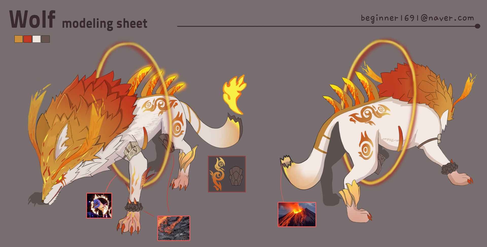 ArtStation - Fire wolf concept art
