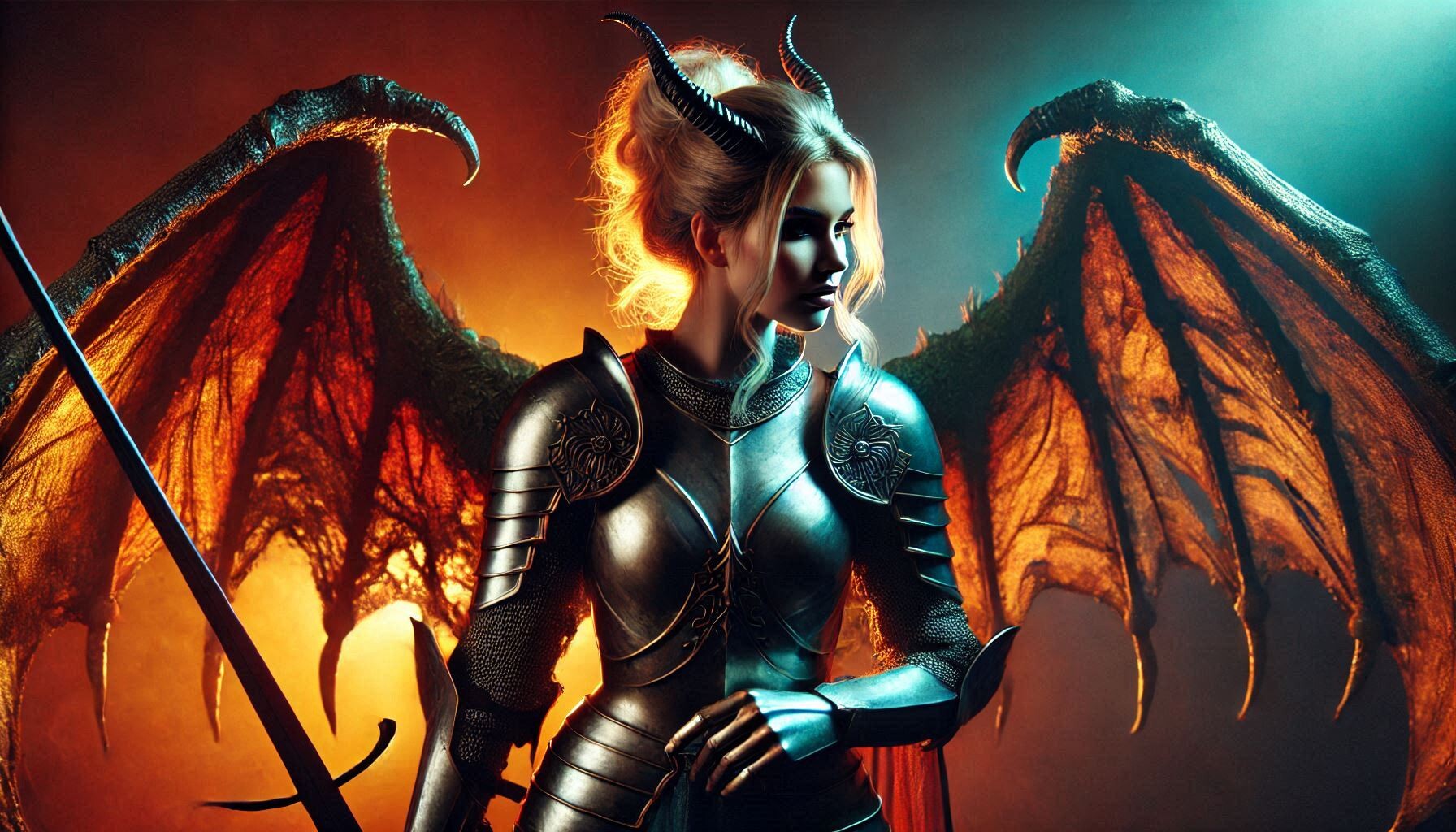 ArtStation - Dragon Knight Lady