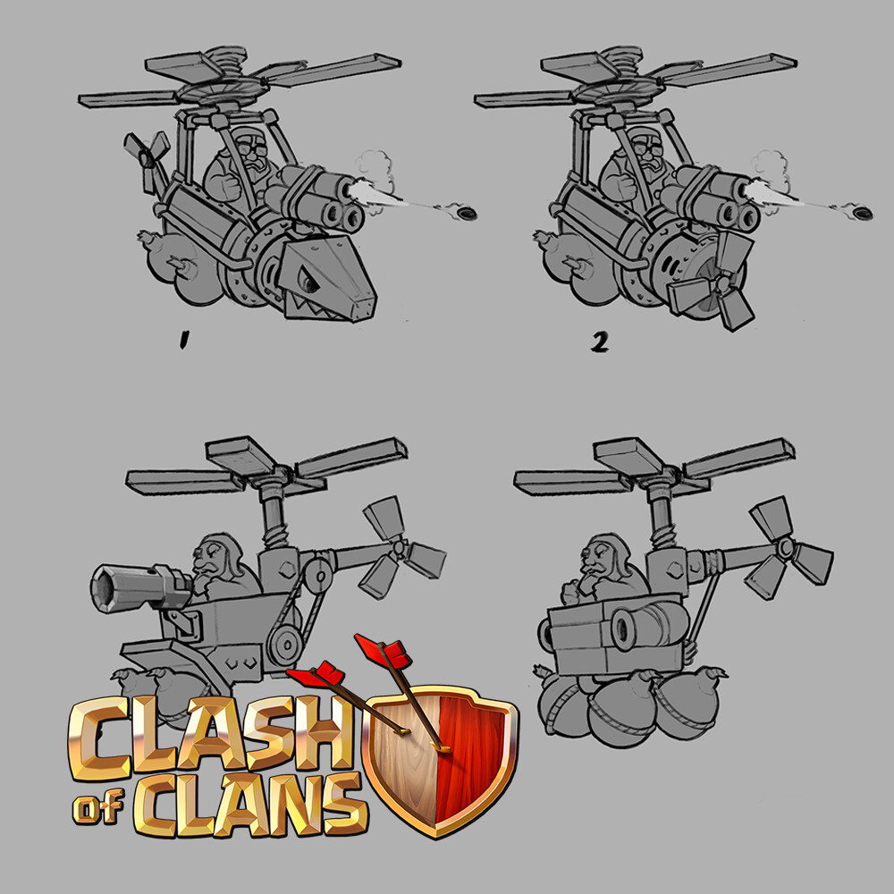 ArtStation - Clash of Clans - Battle Copter