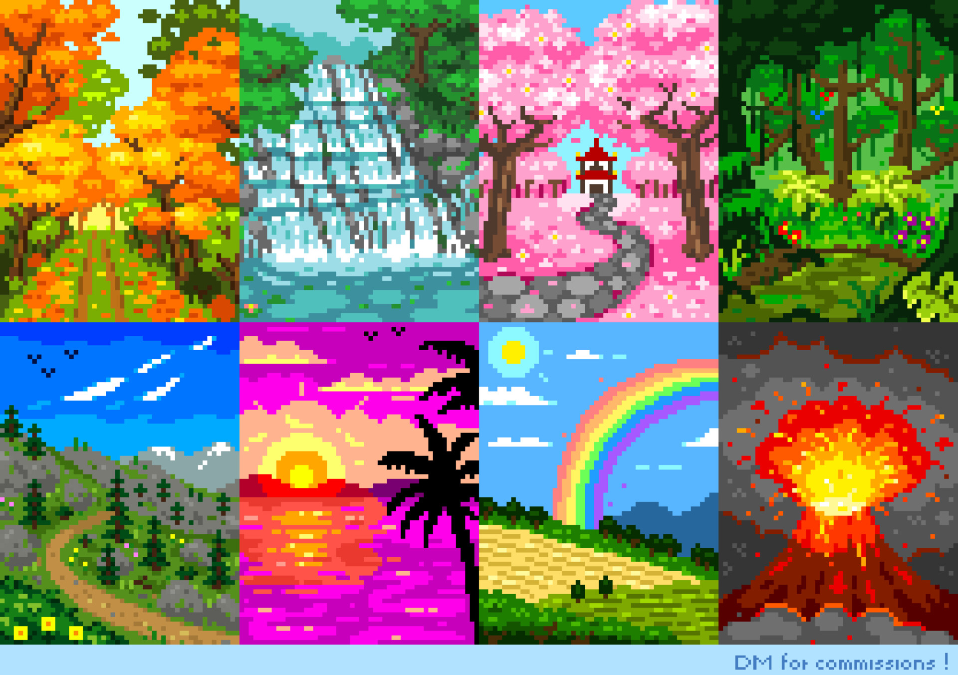 ArtStation - Nature Illustrations Pixelart