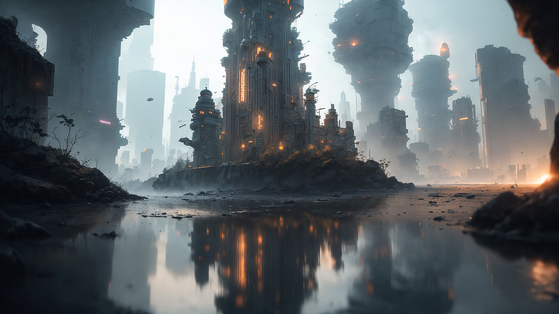 ArtStation - 2D AI绘画-场景概念