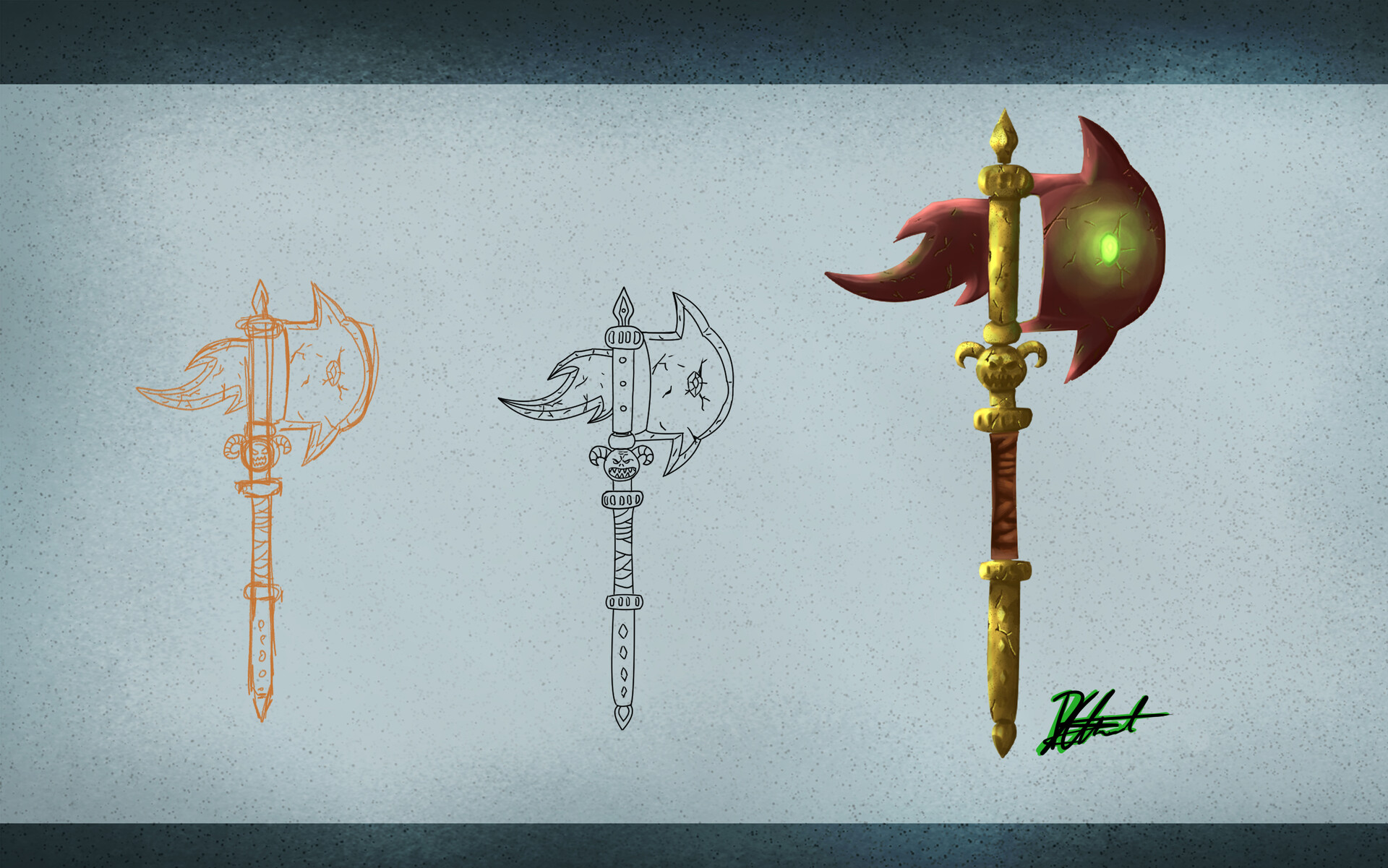 ArtStation - Demon Axe Design