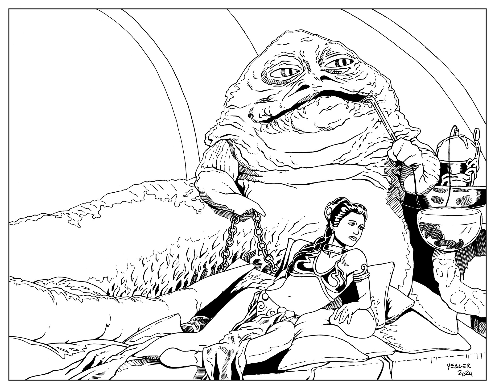 jabba the hutt coloring pages