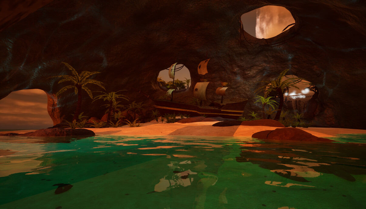 ArtStation - Beach Cave Lighting