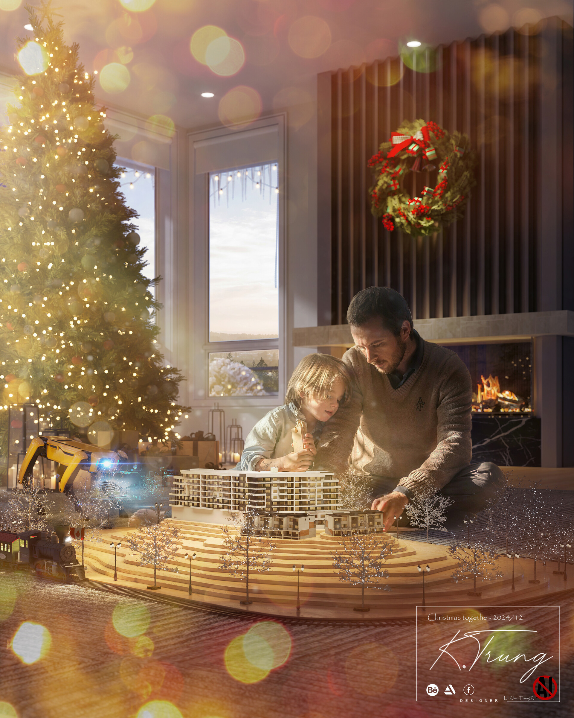 ArtStation - Christmas together 2024