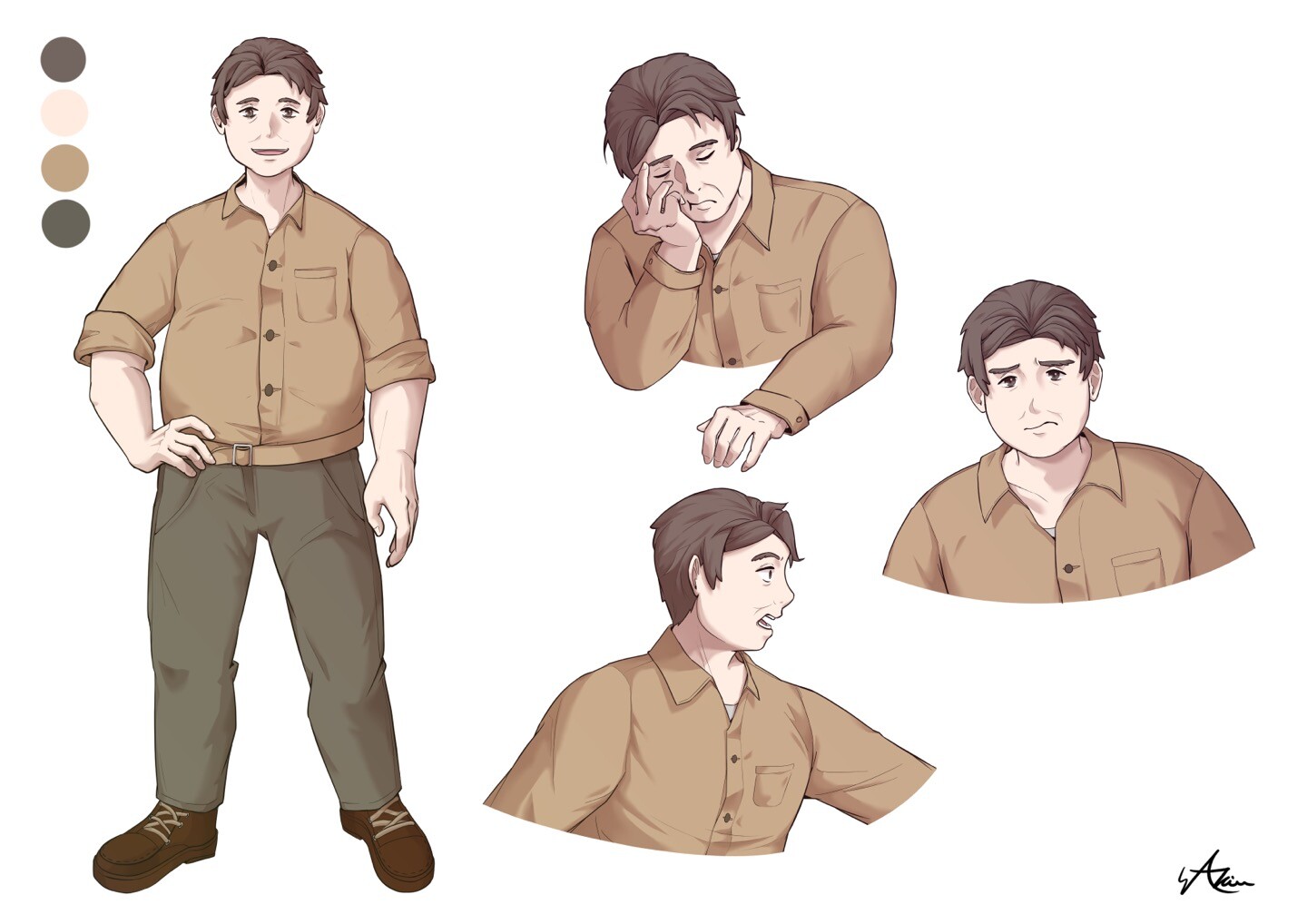 ArtStation - character sheet-old man