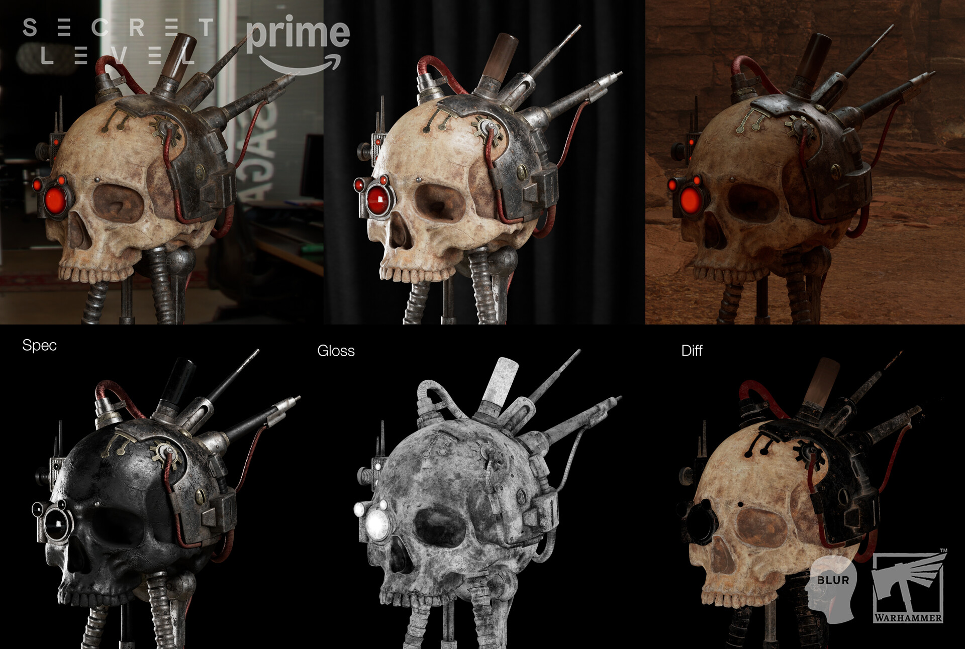 Andrea Bertaccini - Secret Level - Warhammer 40k | SpaceMarine/ServoSkull