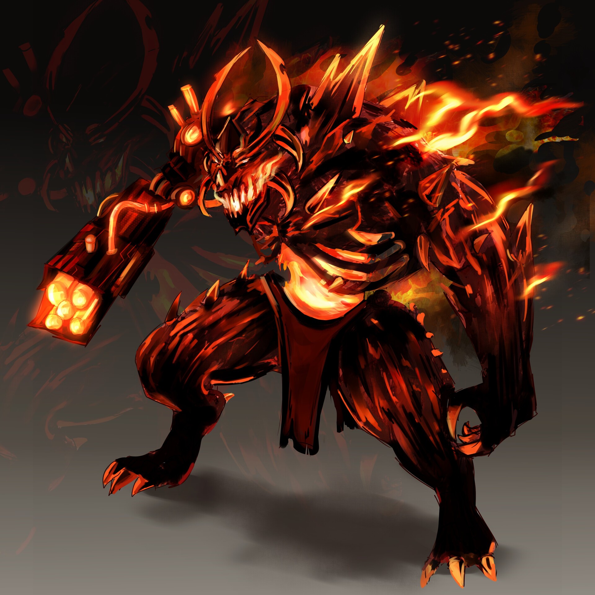 ArtStation - Fire Demon Concept