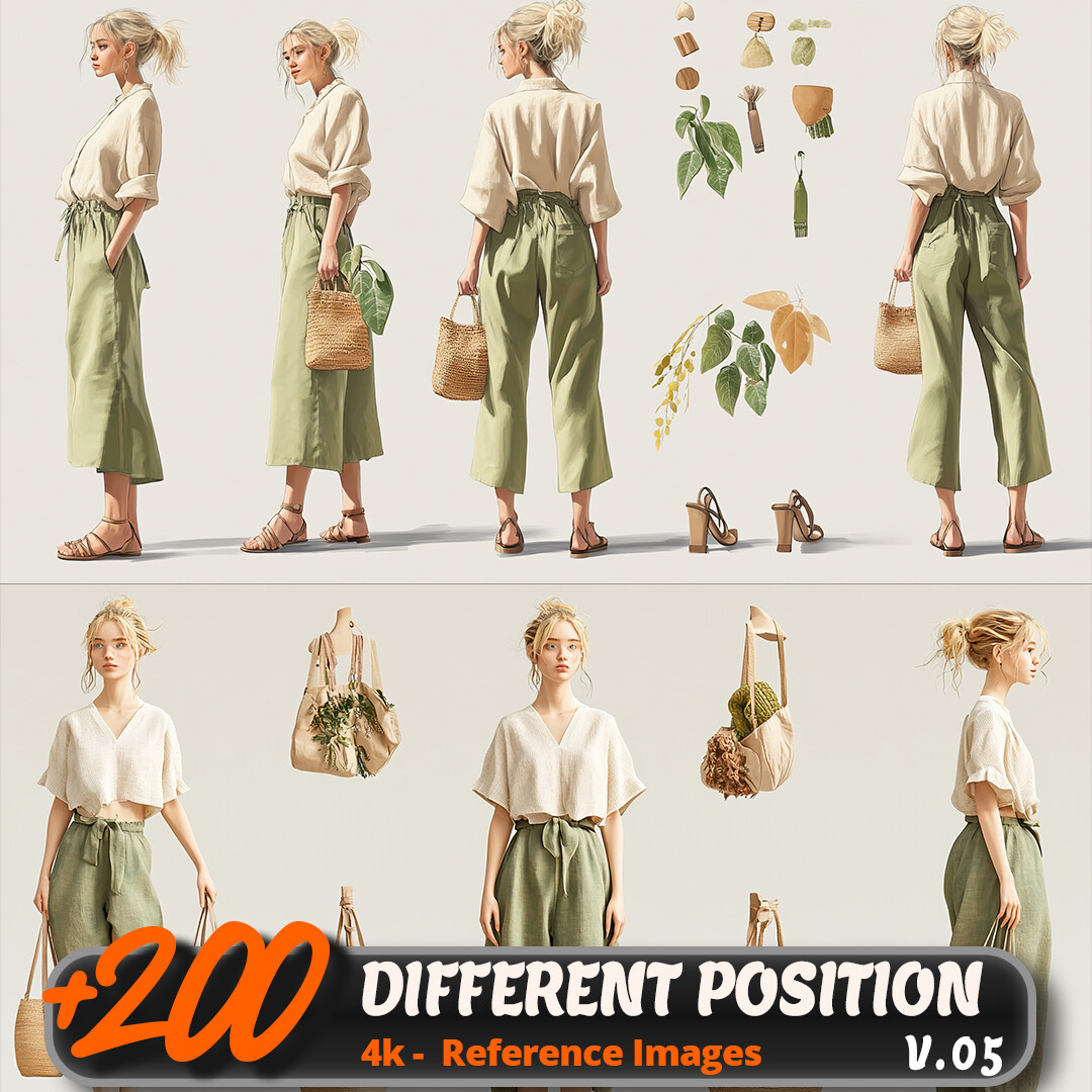 ArtStation - DIFFERENT POSITION VOL. 05/ 4K/ Reference Image