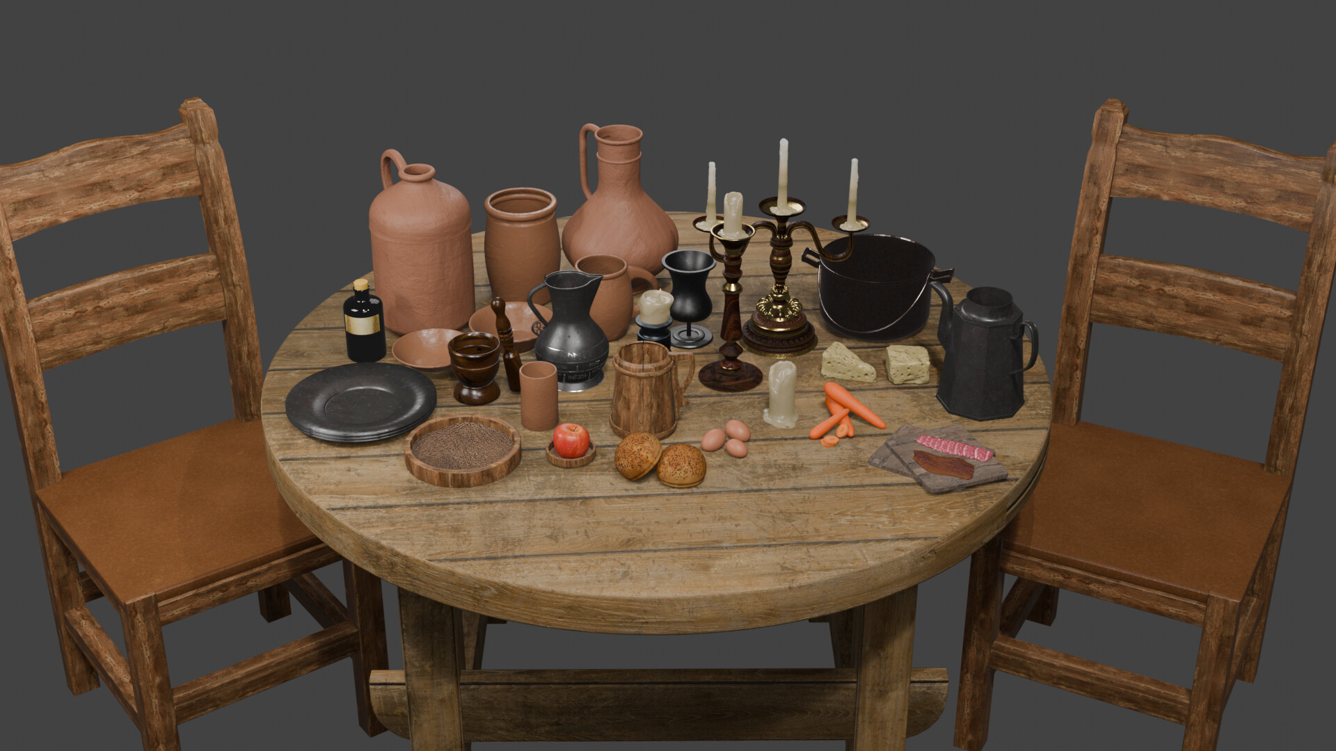 ArtStation - Medieval Kitchen Set