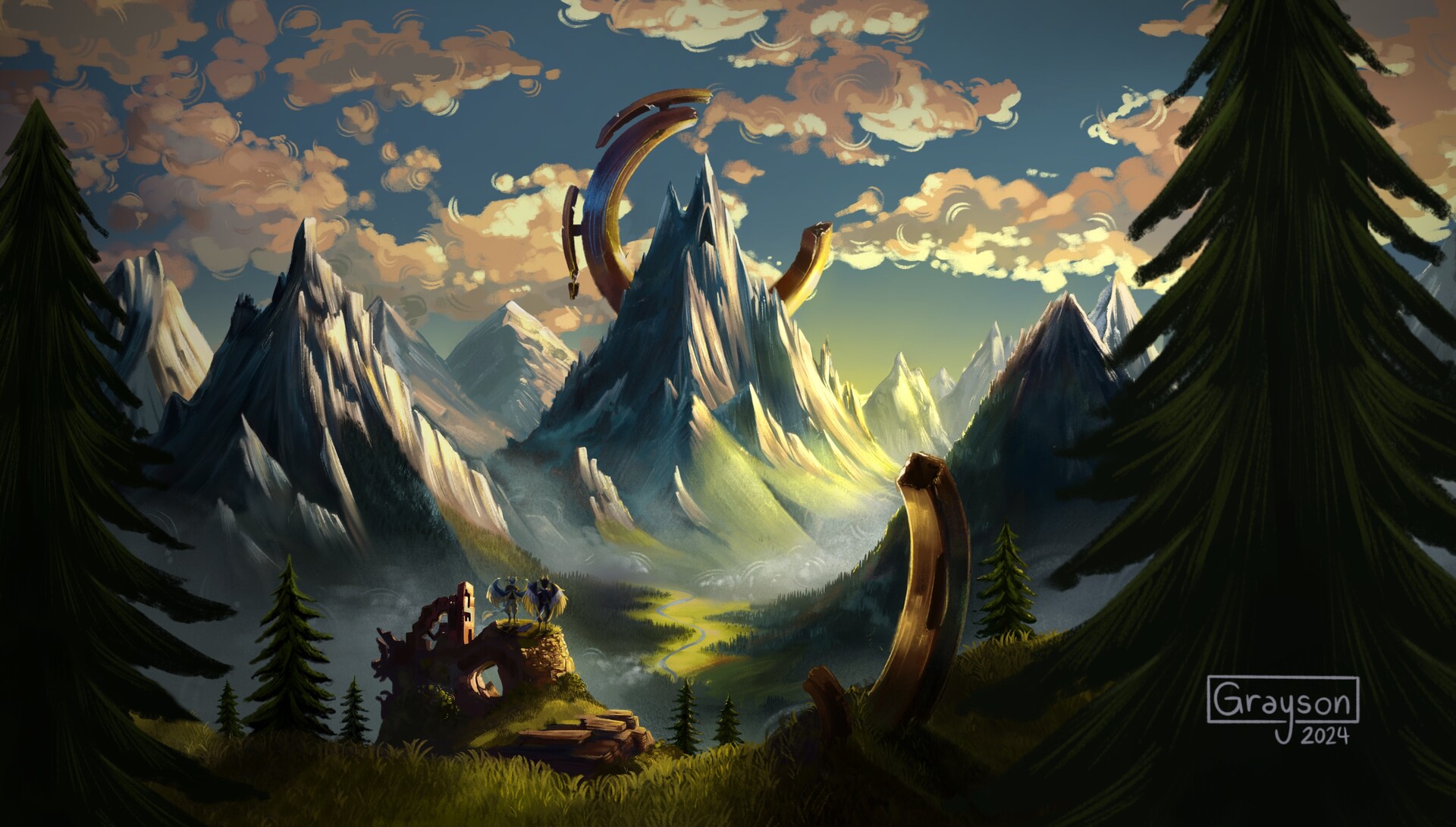 ArtStation - Mountain scape