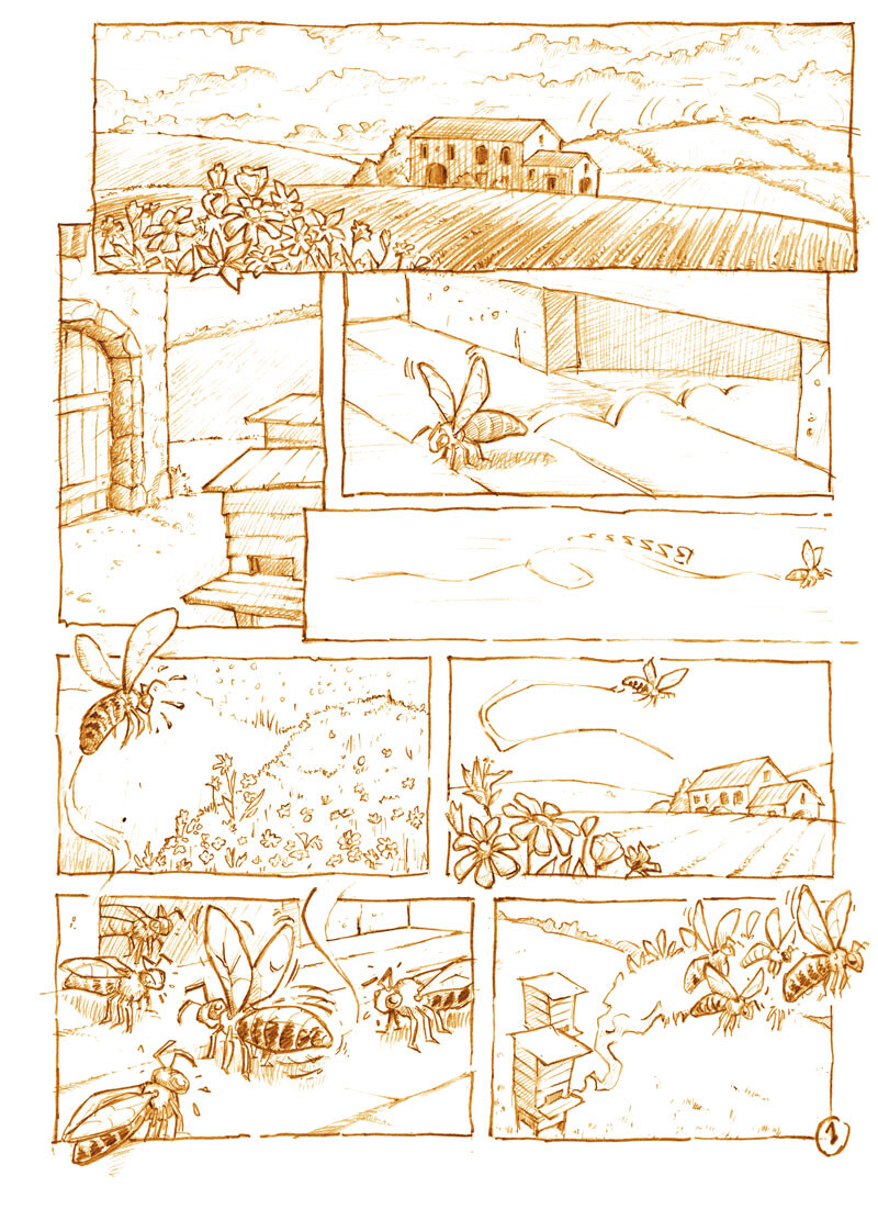 ArtStation - 02 advertising comic strip boards for "Granja San ...