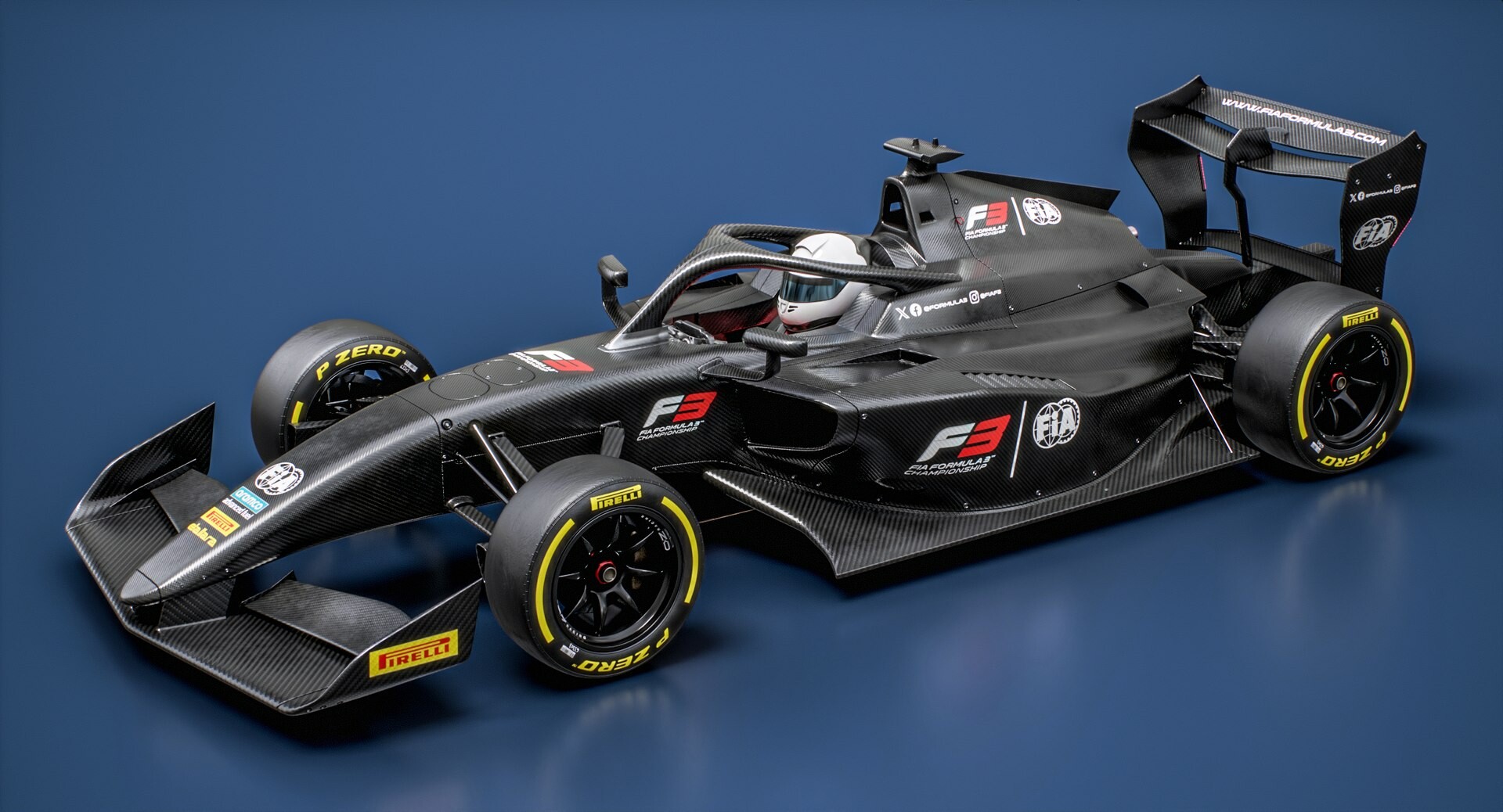 OpticalDreamSoft - Dallara F3 2025 Formula 3 Carbon Race Car PBR 3D model