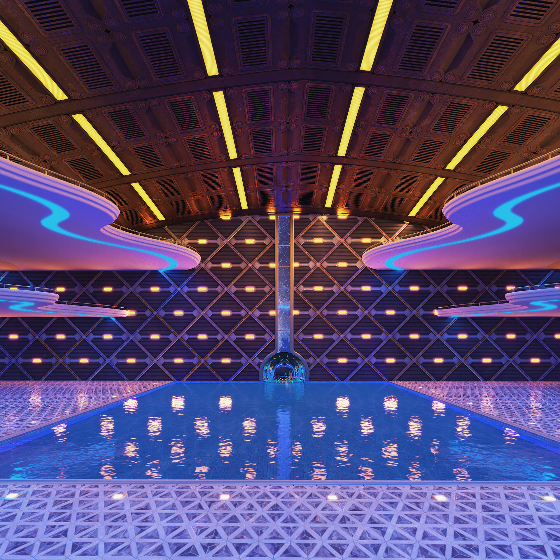 ArtStation - Space swimming pool