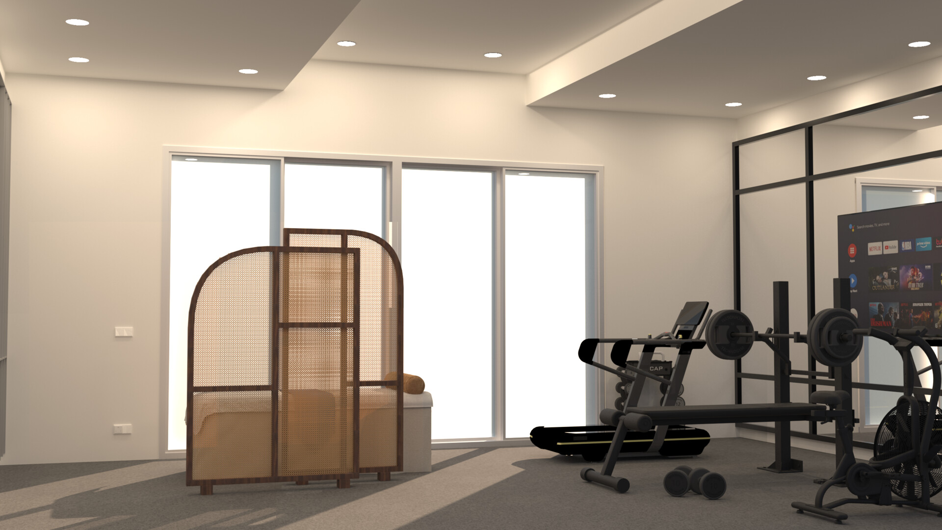 ArtStation - modern gym design