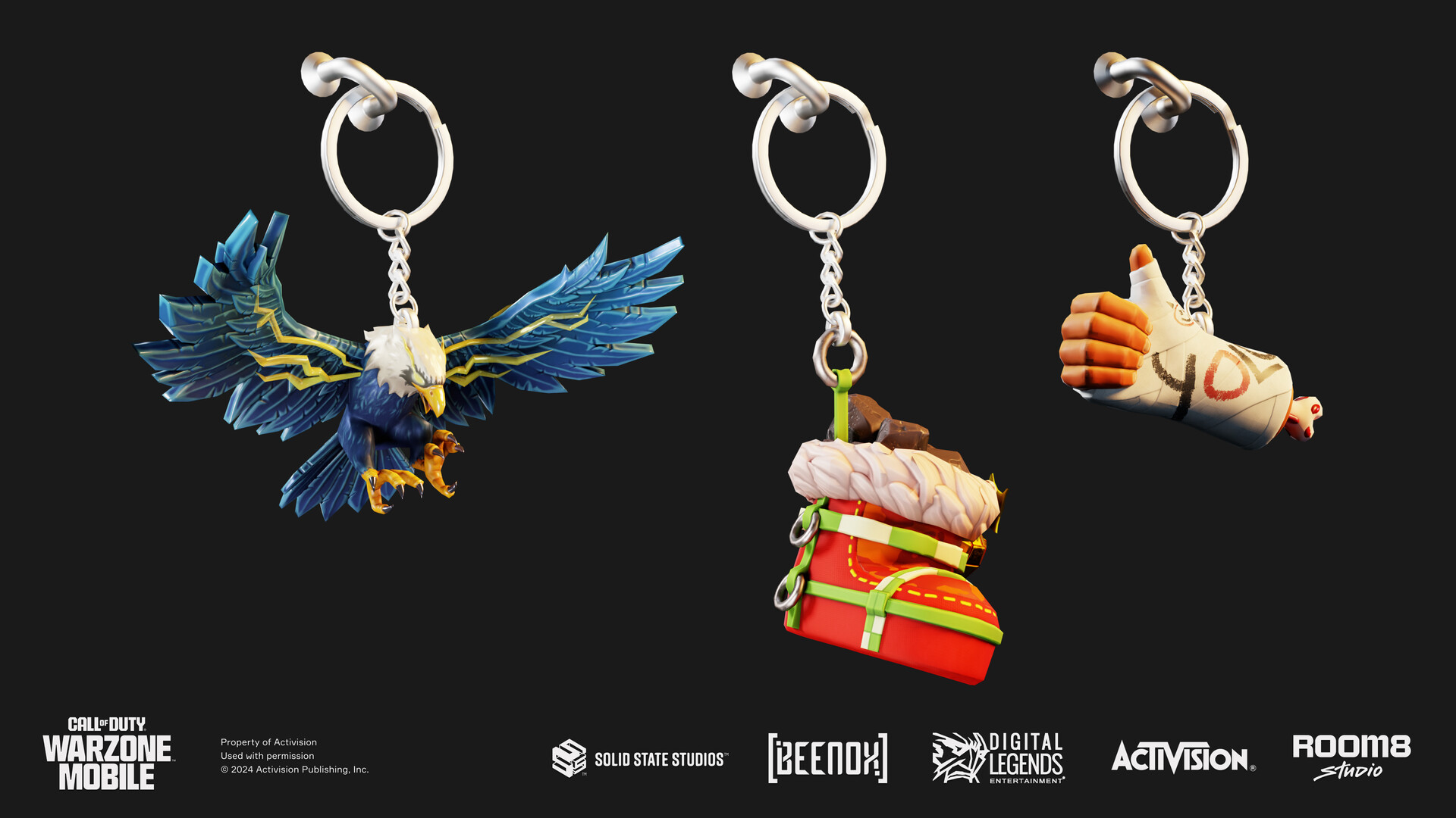 Room 8 Studio - Portfolio - 3D Charms (Call of Duty: Warzone Mobile)