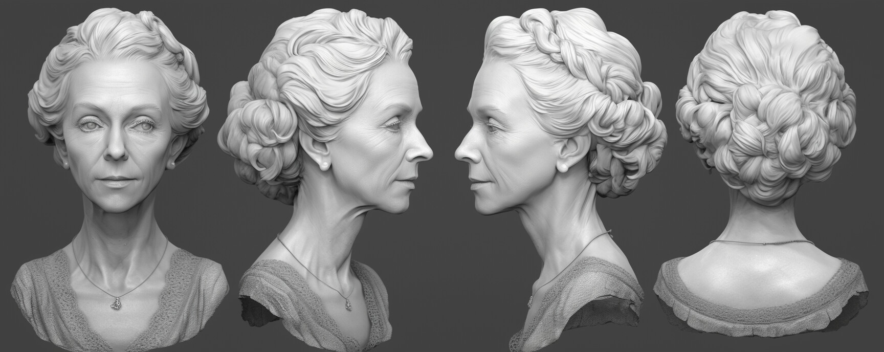 3D Head Sculpt References in 4K - Tika Art - +300 Mature Woman Head ...