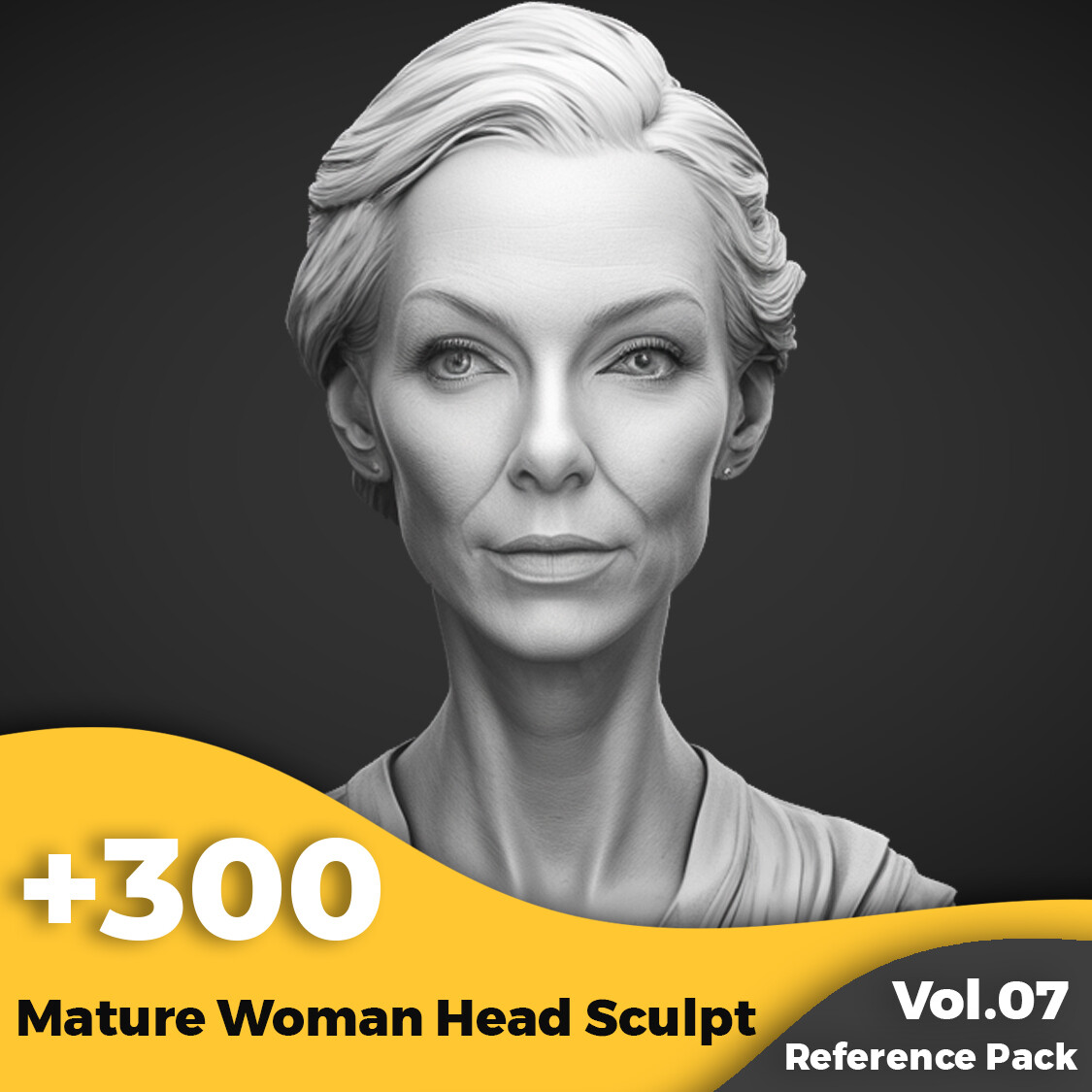 3D Head Sculpt References in 4K - Tika Art - +300 Mature Woman Head ...