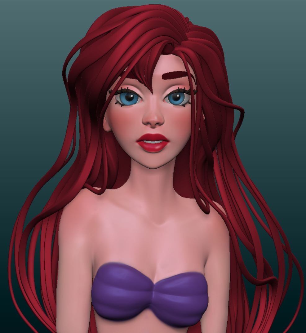 ArtStation - Ariel The Little Mermaid - Sculptober 2024 / 01
