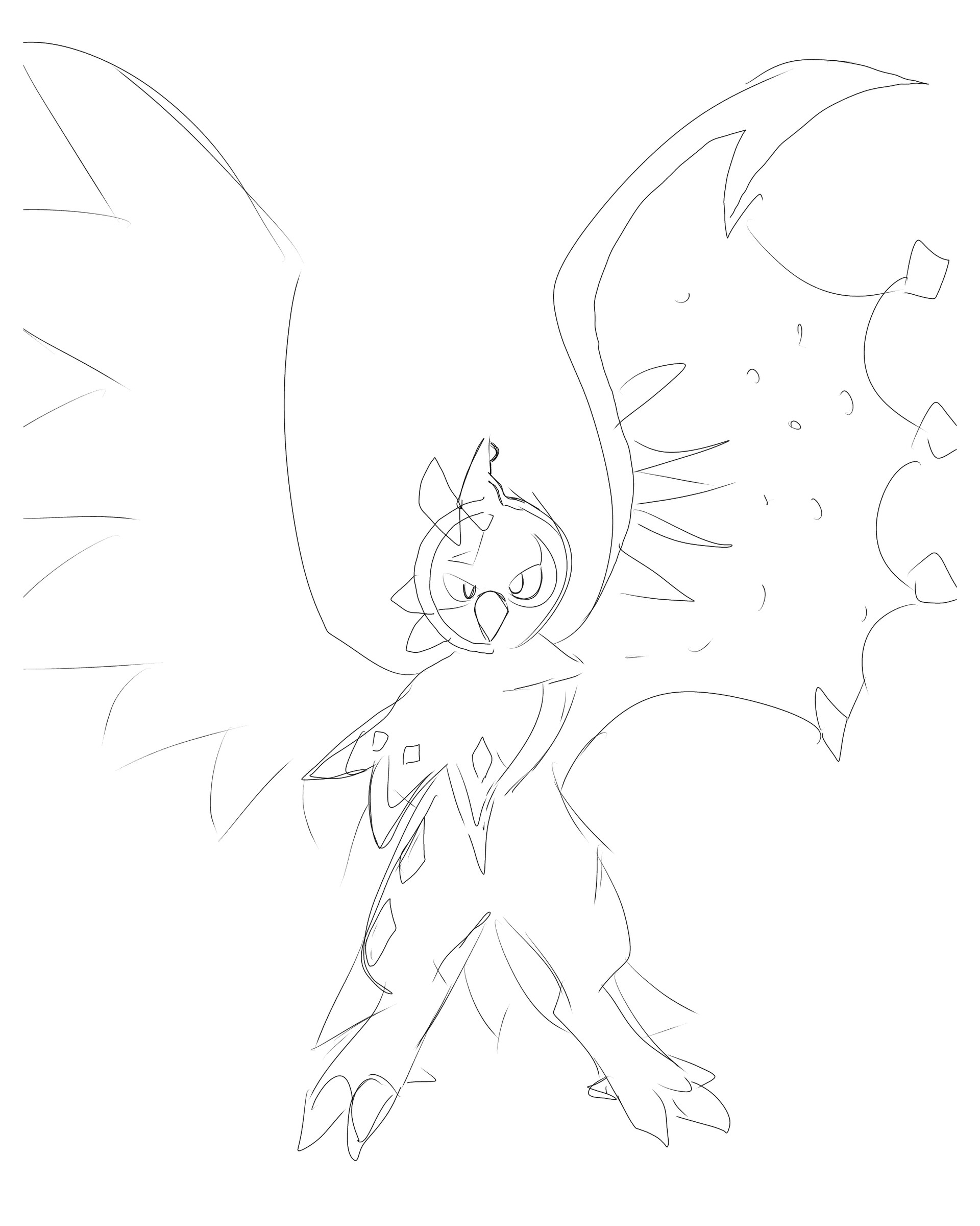 decidueye coloring pages