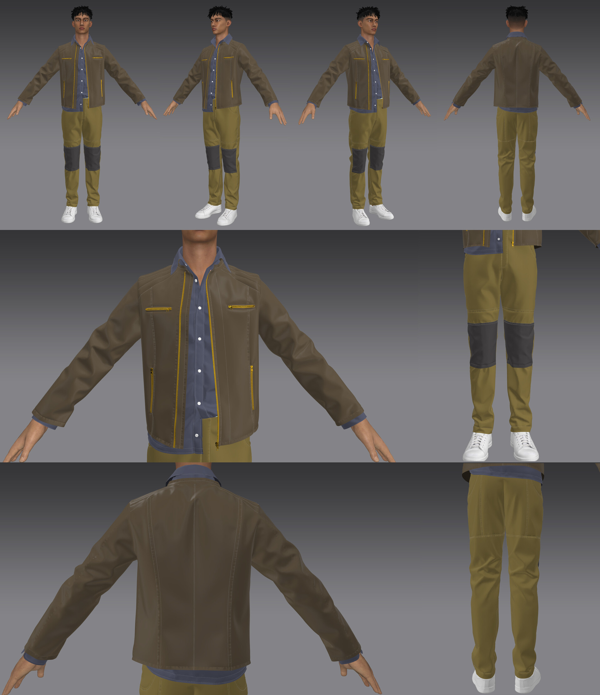ArtStation - Marvelous Designer jacket practise
