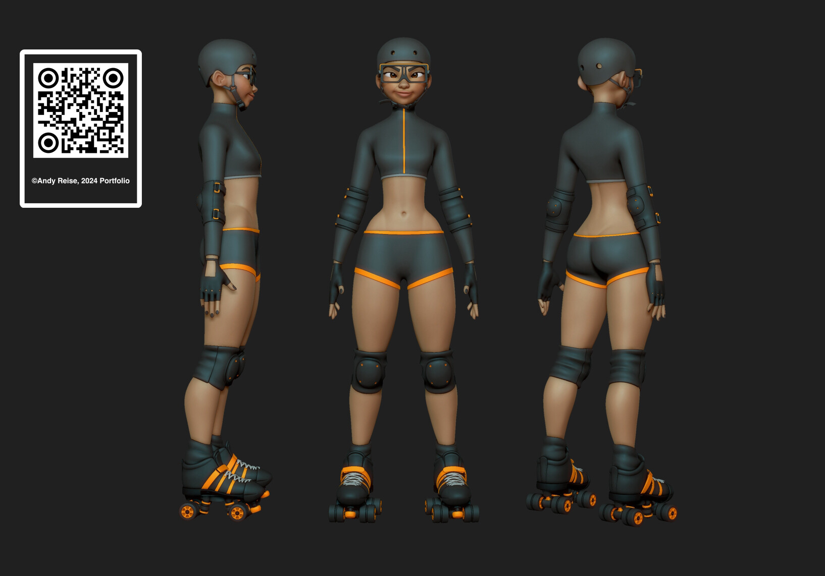 ArtStation - Rollerblade Girl