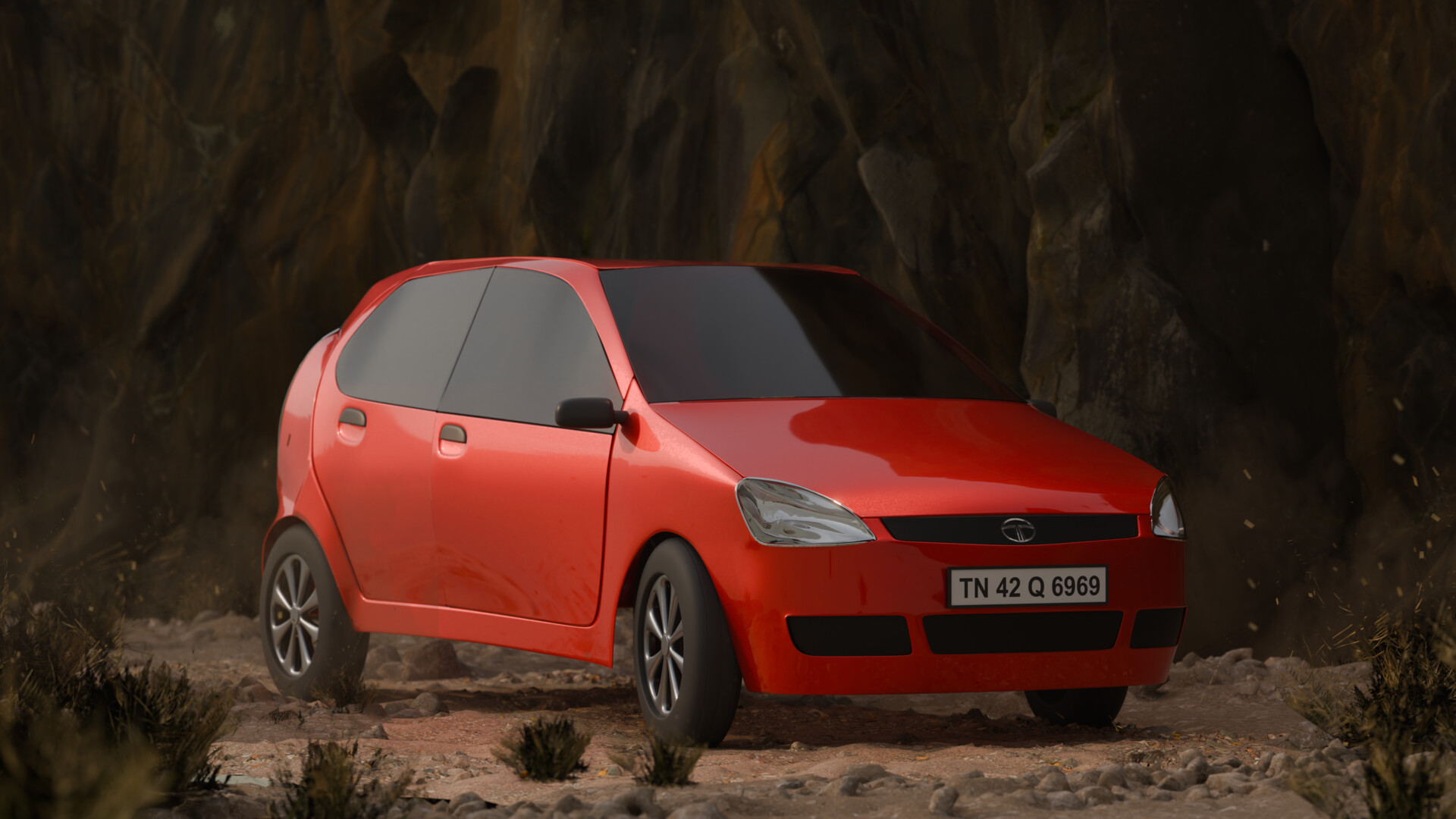 ArtStation - 3D Modelling - 2001 TATA Indica