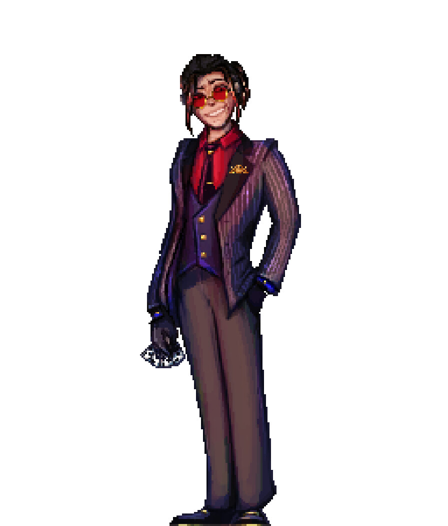 ArtStation - Lewis the Gambler DND npc pixel art