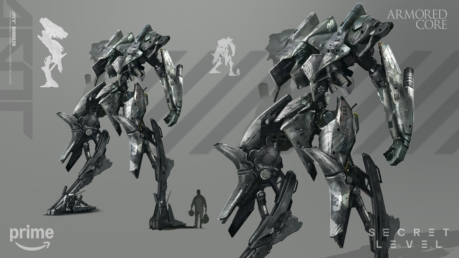 DAYTONER. - SECRET LEVEL // ARMORED CORE "SHRIEKER" CONCEPT SKETCHES