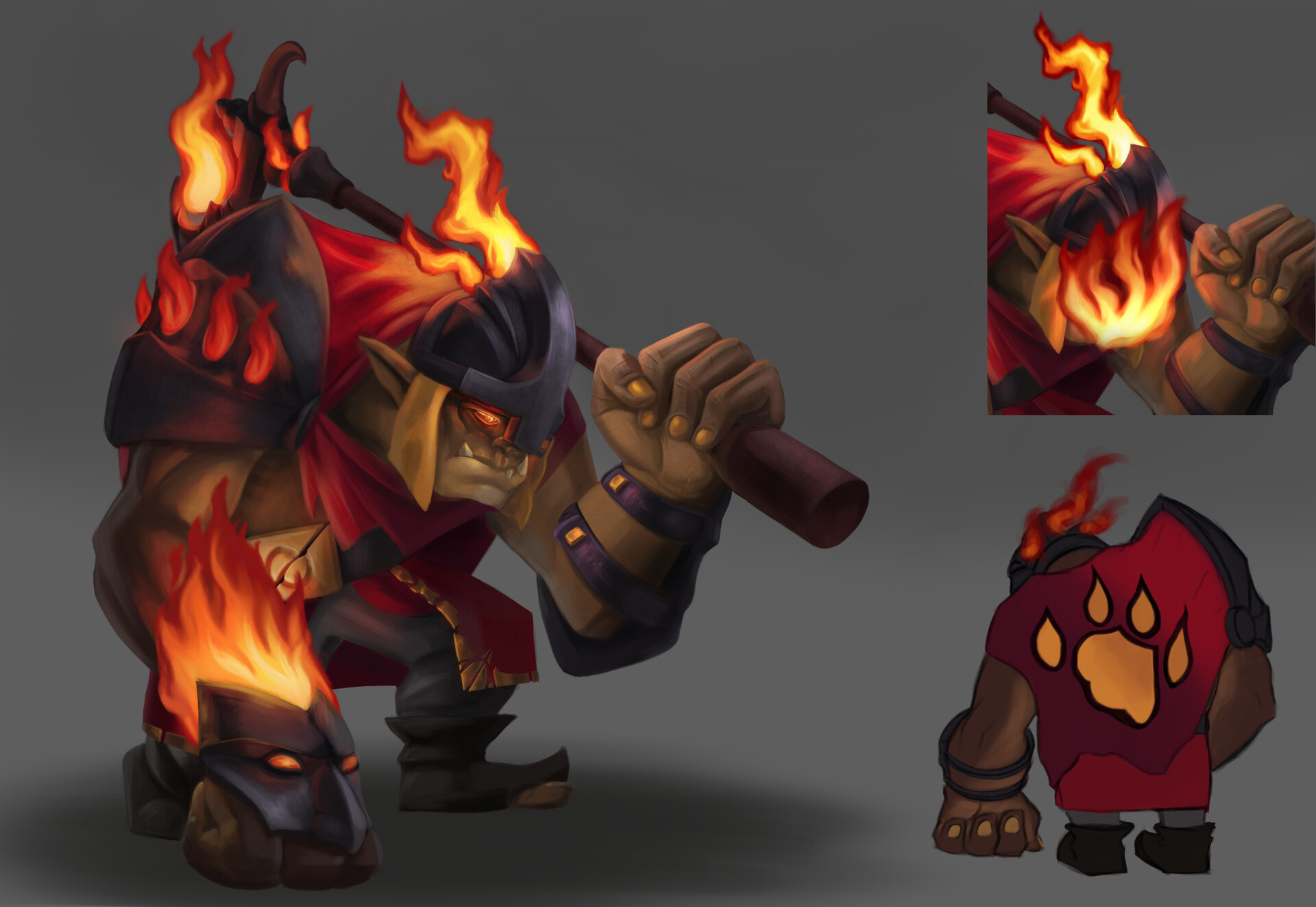 Aleksandar Bachvarov - Clash of elements - Fire troll Erlk