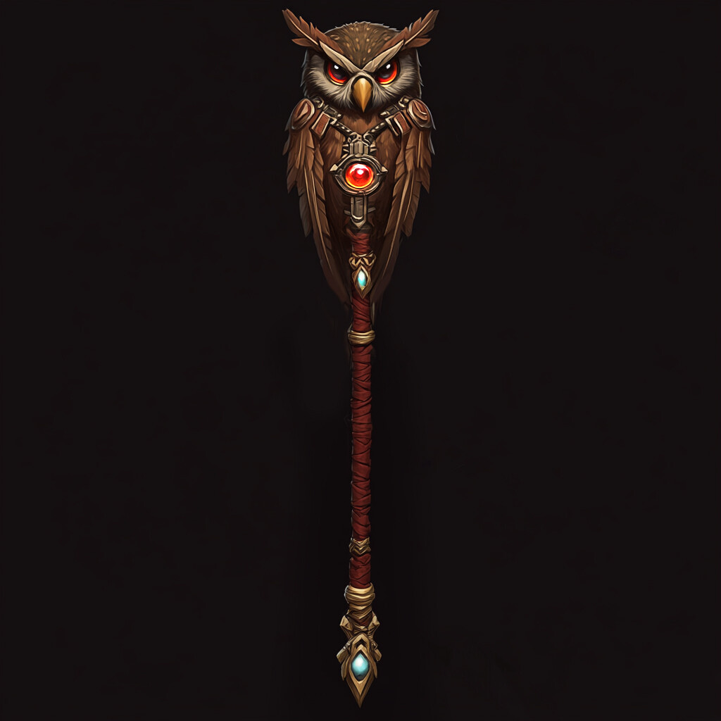 ArtStation - World of Warcraft Owl Staff