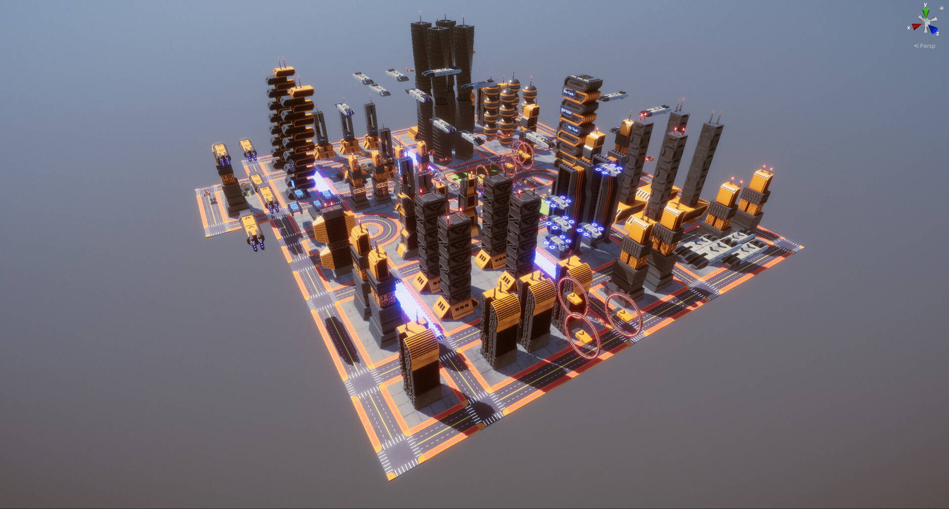 sci fi city builder