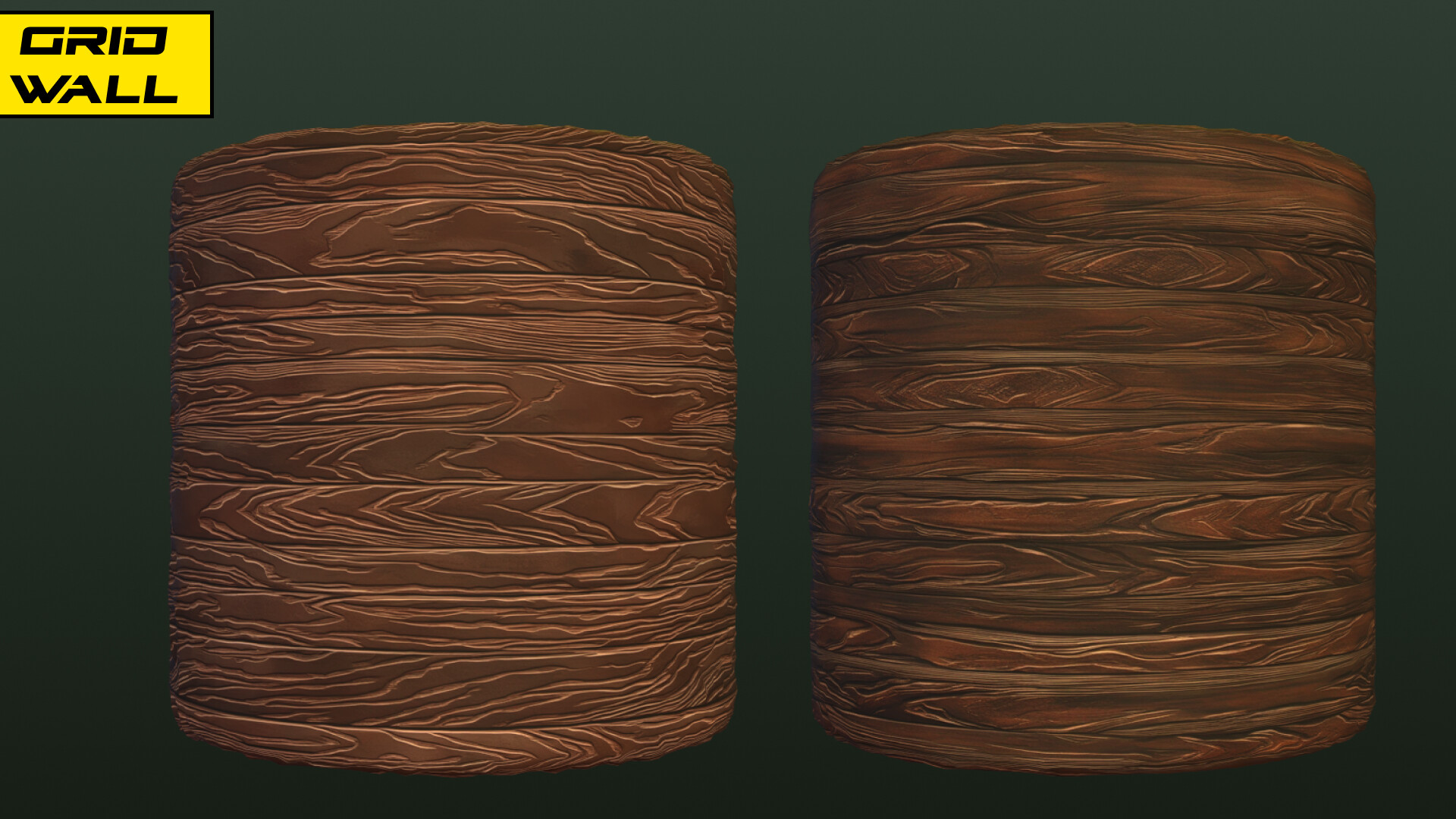 GridWall Studio - Game Assets, PBR Textures & 3D Models - Stylized Wood ...