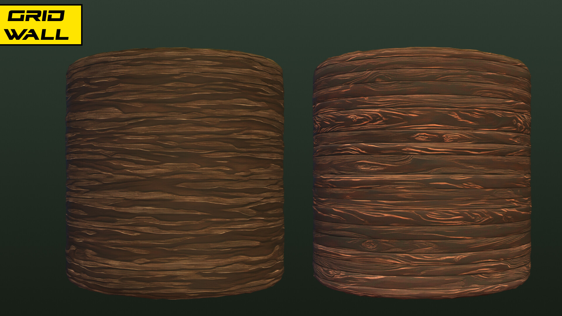 GridWall Studio - Game Assets, PBR Textures & 3D Models - Stylized Wood ...