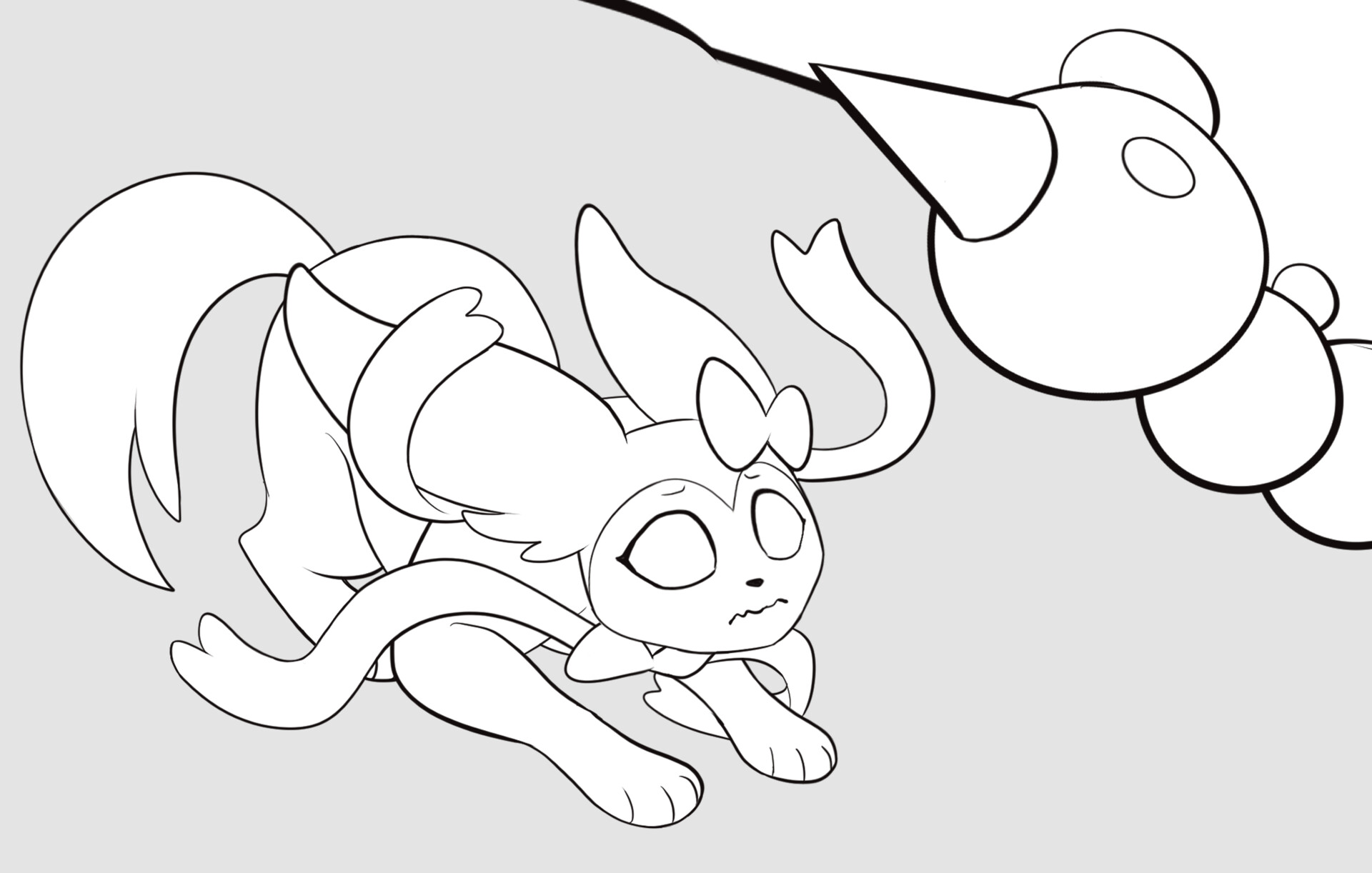 sylveon coloring page printable
