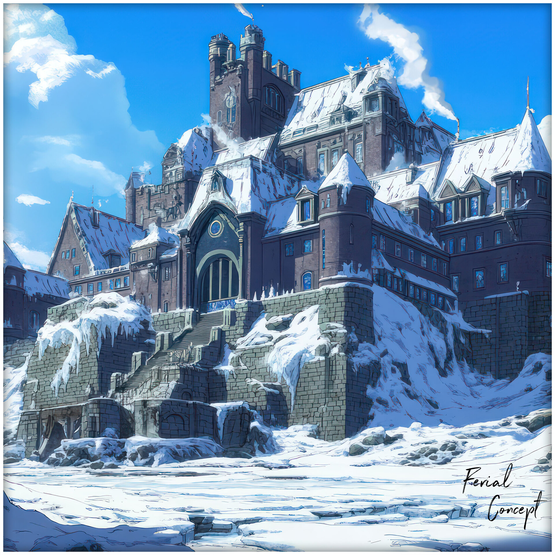 ArtStation - 🔹200 Frozen Citadel - Anime Concept Reference Image Pack v ...