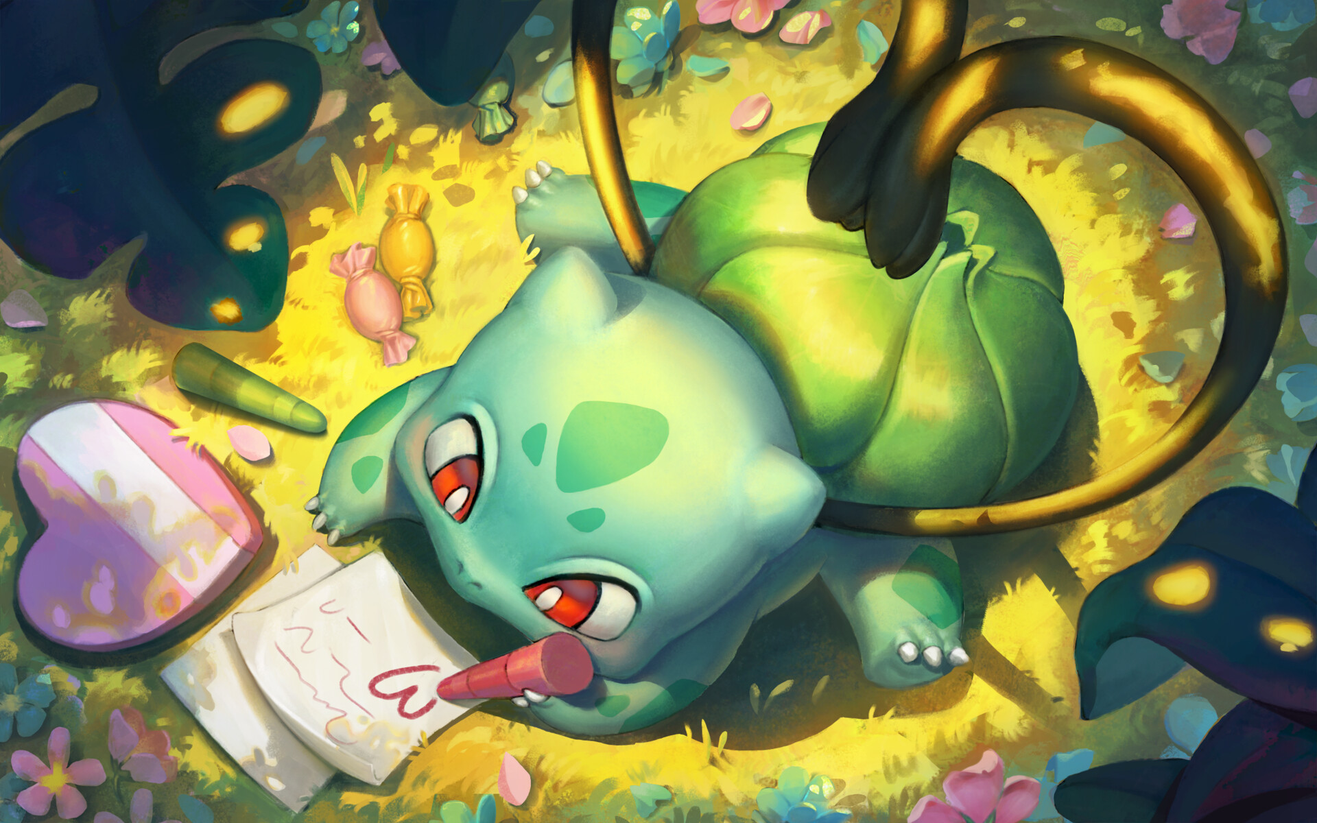 ArtStation - .:Love Struck Bulbasaur:.