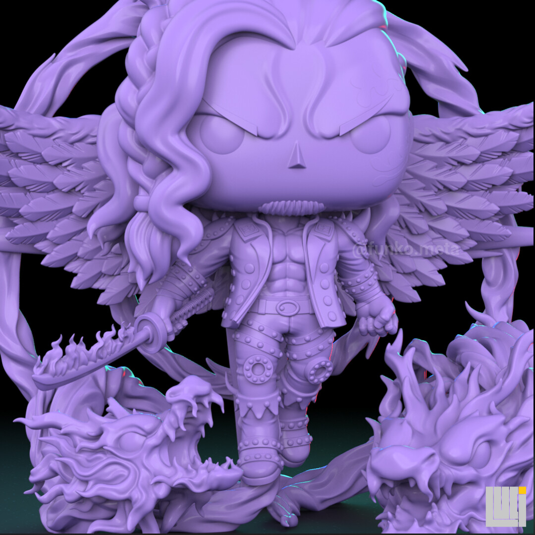 Lucian Bogdan - King the Conflagration One piece Funko POP fanart