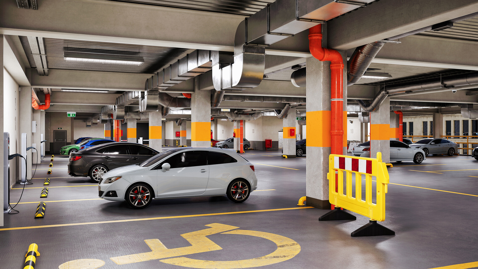 Evermotion Studio - Parking Lot Scene - Archinteriors for UE vol. 15